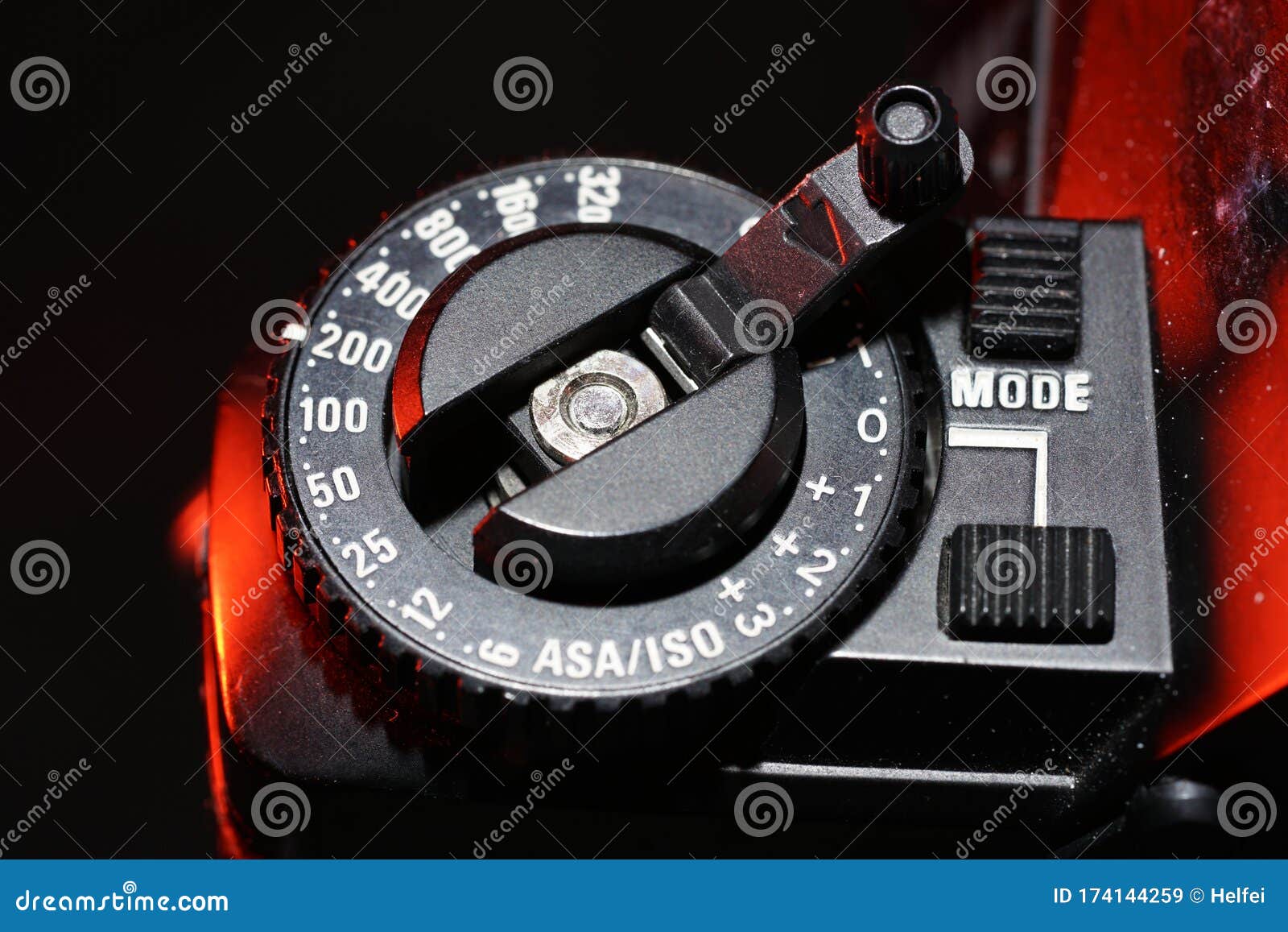 Setting Wheel for ISO and Aperture on an Old Camera Photographed in the ...