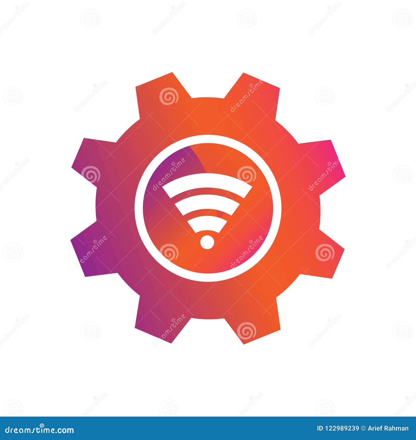 Setting Wifi Connection Button Vector Icon Stock Vector - Illustration ...
