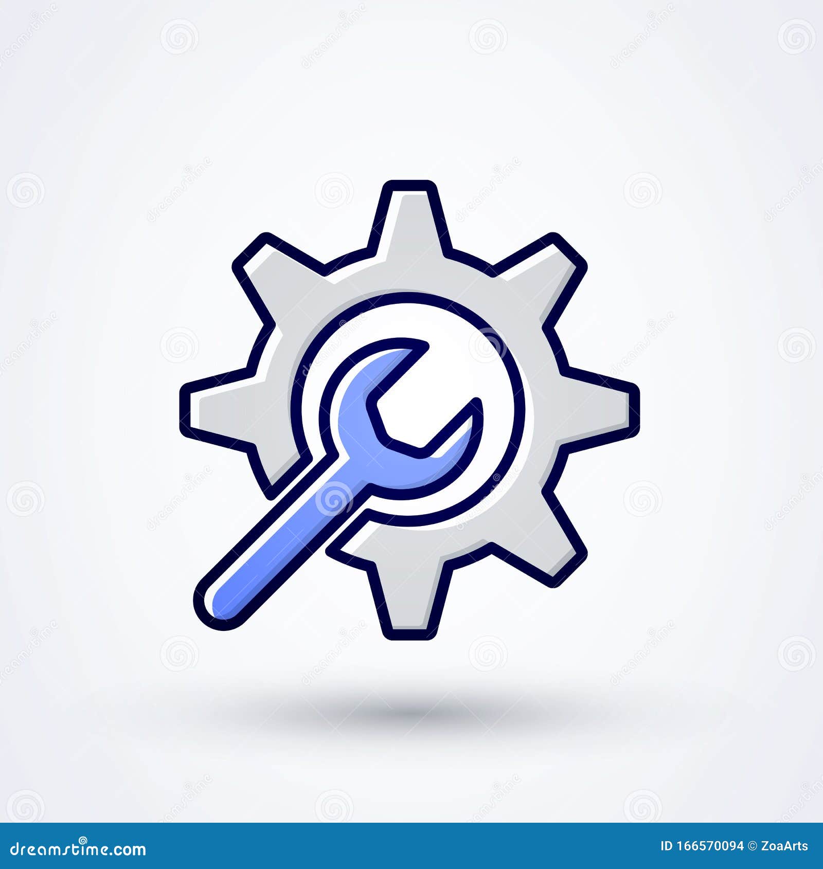 Vector Illustrator Modern Setting Service Maintenance Icon Stock Vector ...