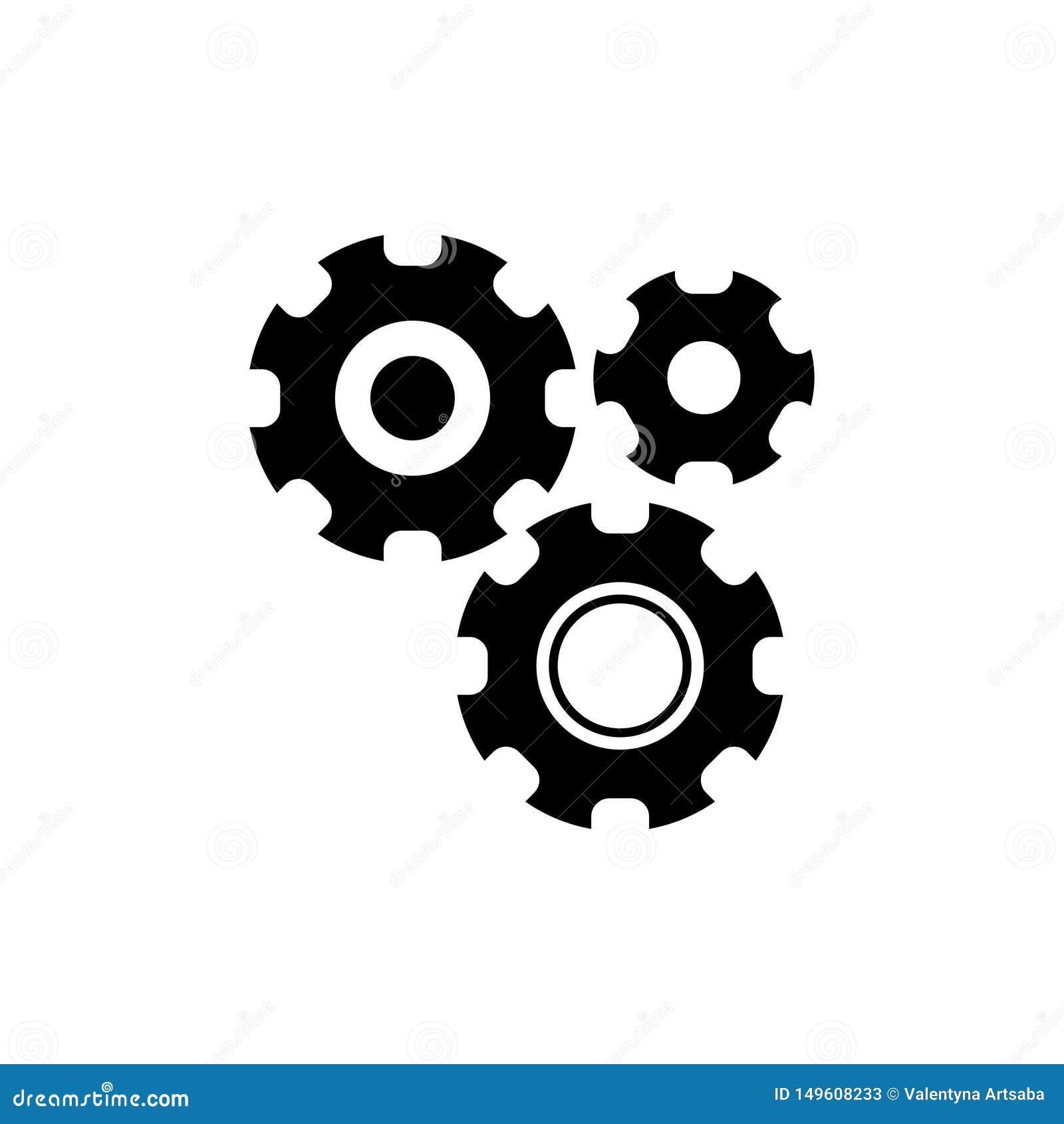 Settings with Additional Gears Vector Icon Stock Illustration ...