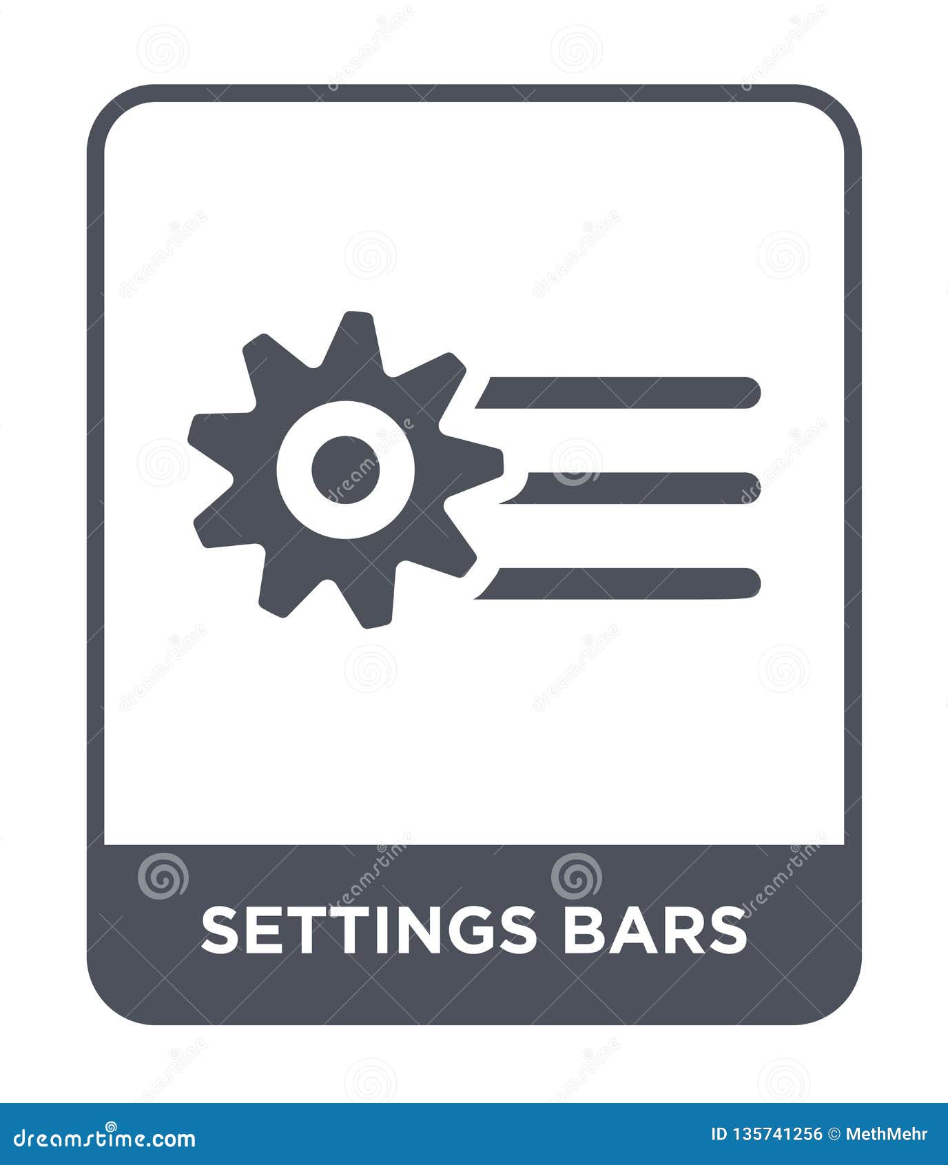 Settings Bars Icon in Trendy Design Style. Settings Bars Icon Isolated ...