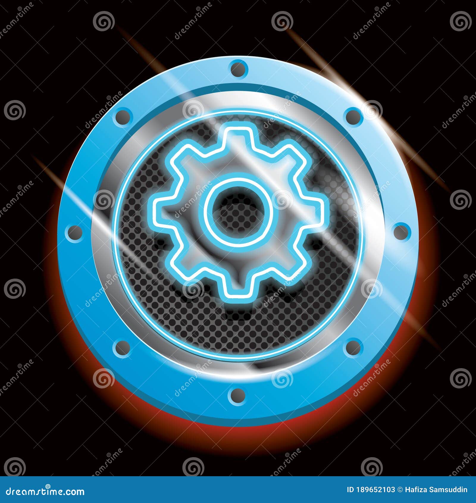 Settings Button. Vector Illustration Decorative Design Stock Vector ...