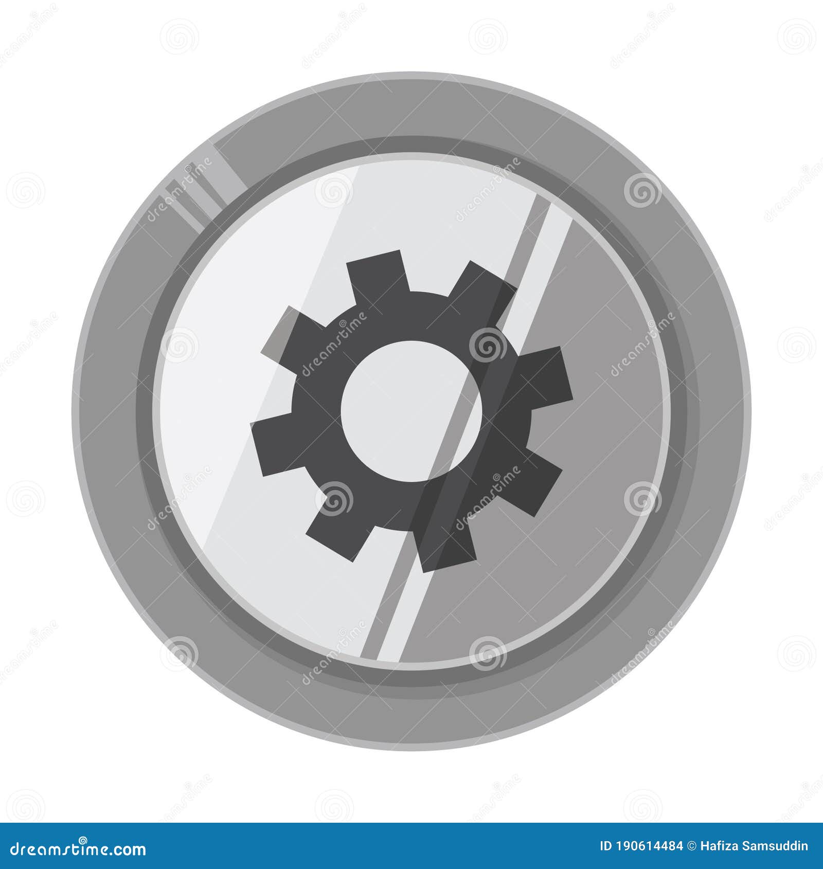 Settings Button. Vector Illustration Decorative Design Stock Vector ...