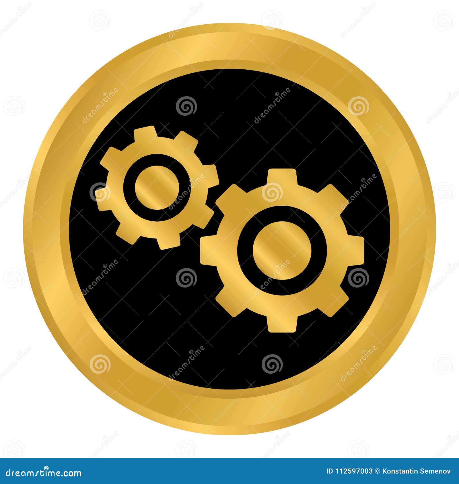 Settings button on white. stock illustration. Illustration of internet ...