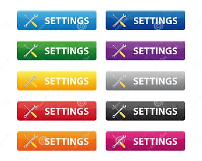 Settings buttons stock vector. Illustration of mechanic - 18044236