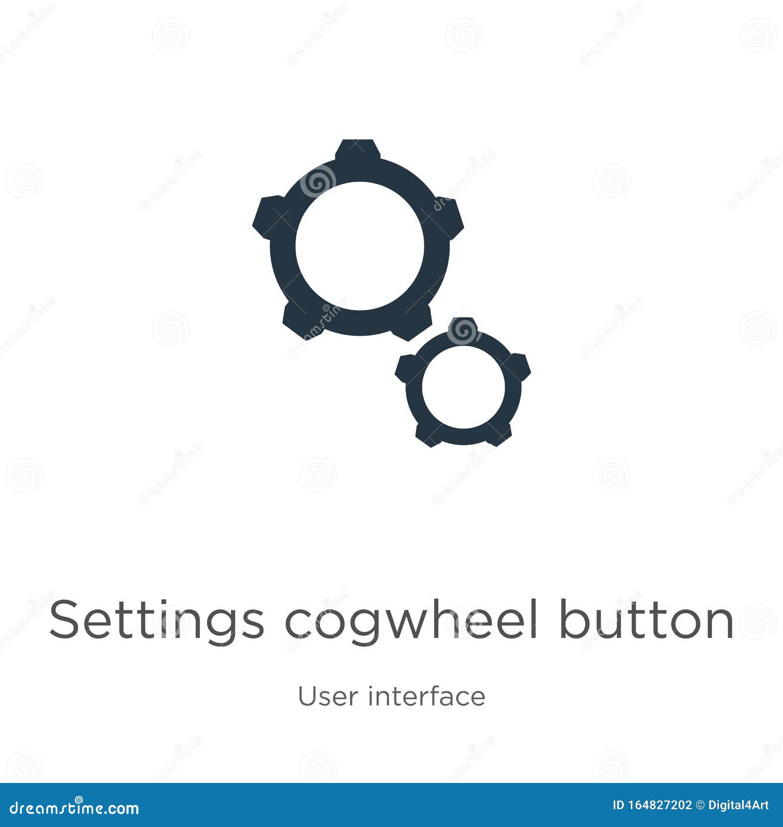 Settings Cogwheel Button Icon Vector. Trendy Flat Settings Cogwheel ...