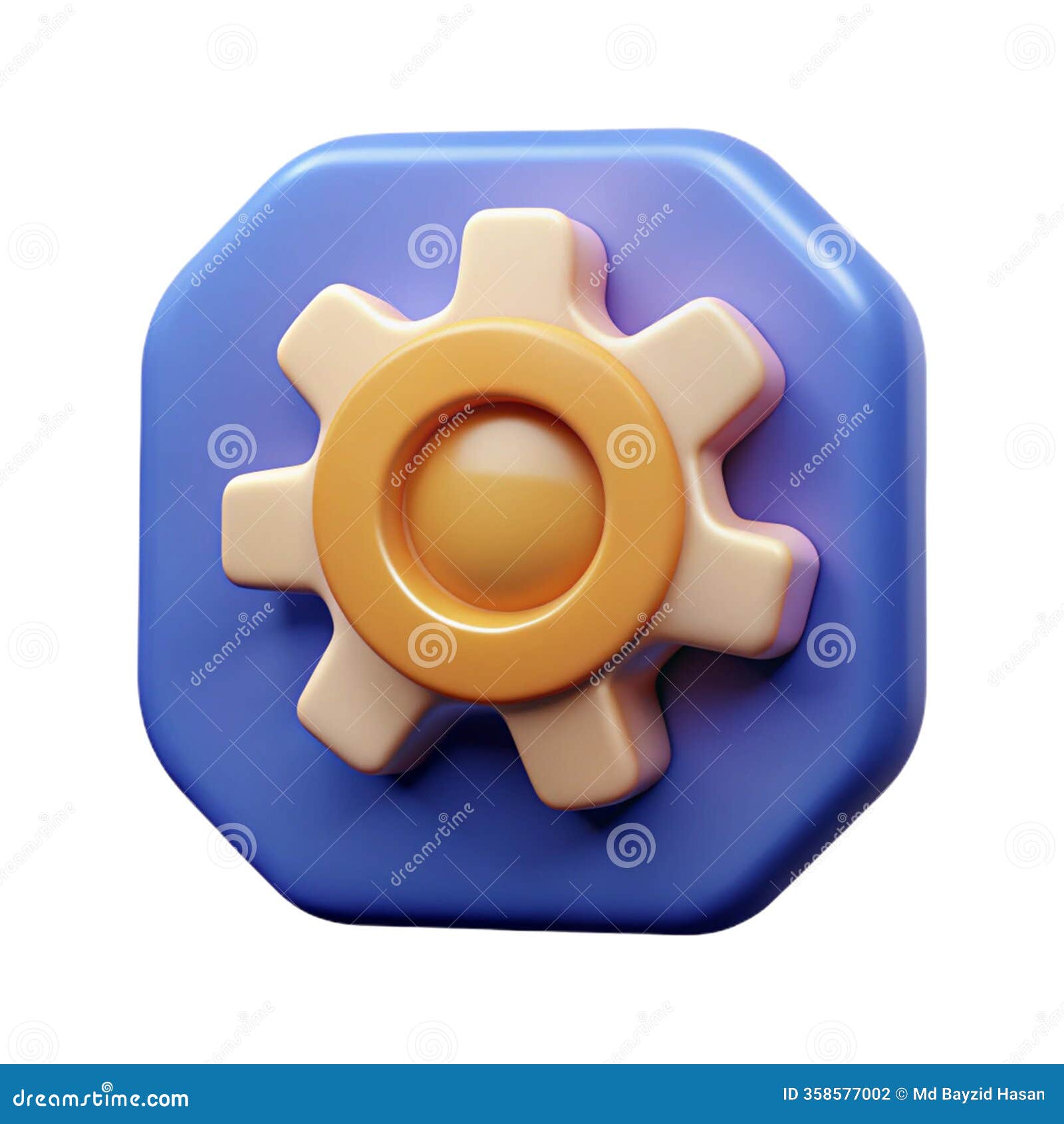 Settings 3D Icon stock illustration. Illustration of clipart - 358577002