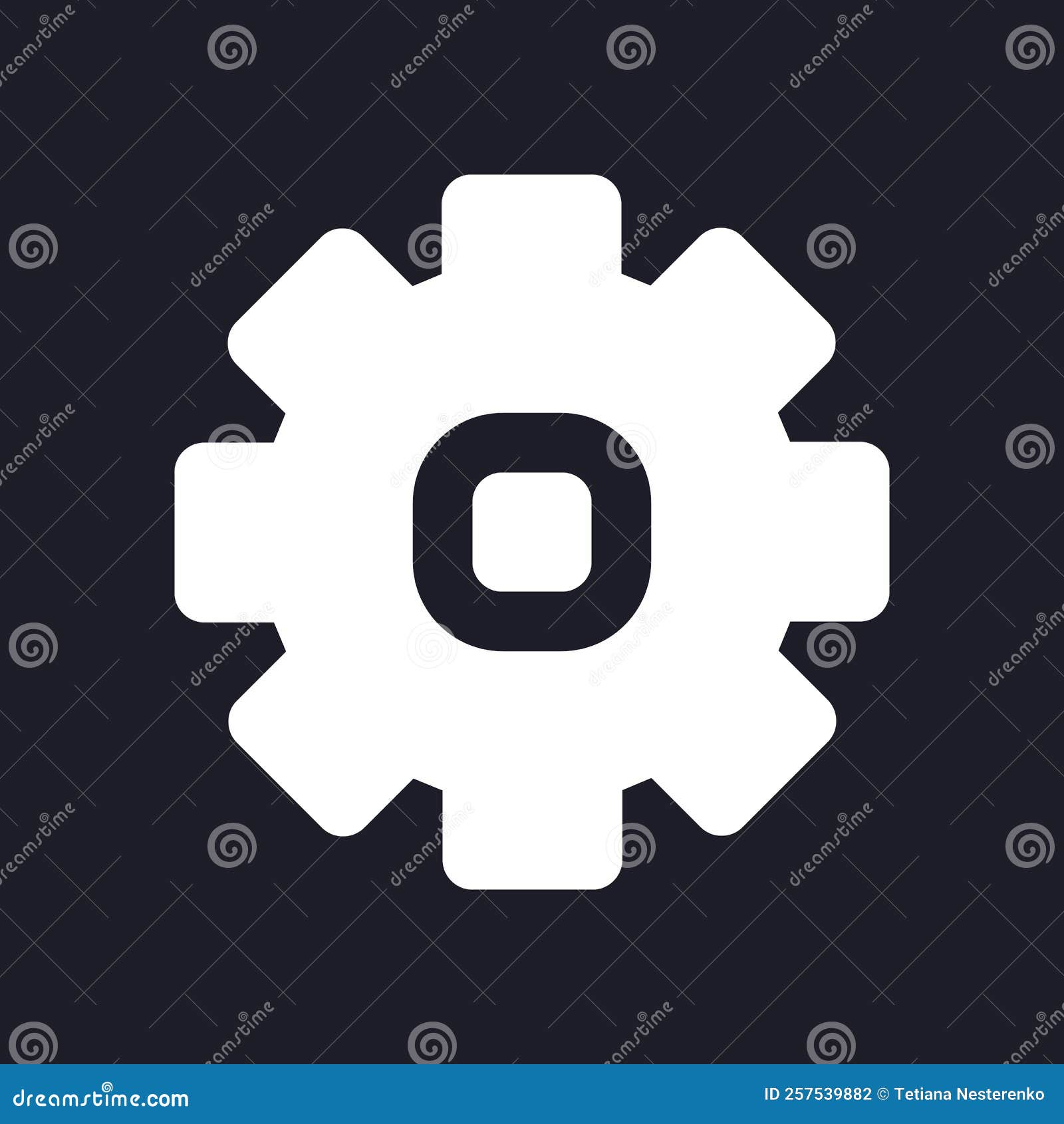 Settings Dark Mode Glyph Ui Icon Stock Vector - Illustration of mode ...