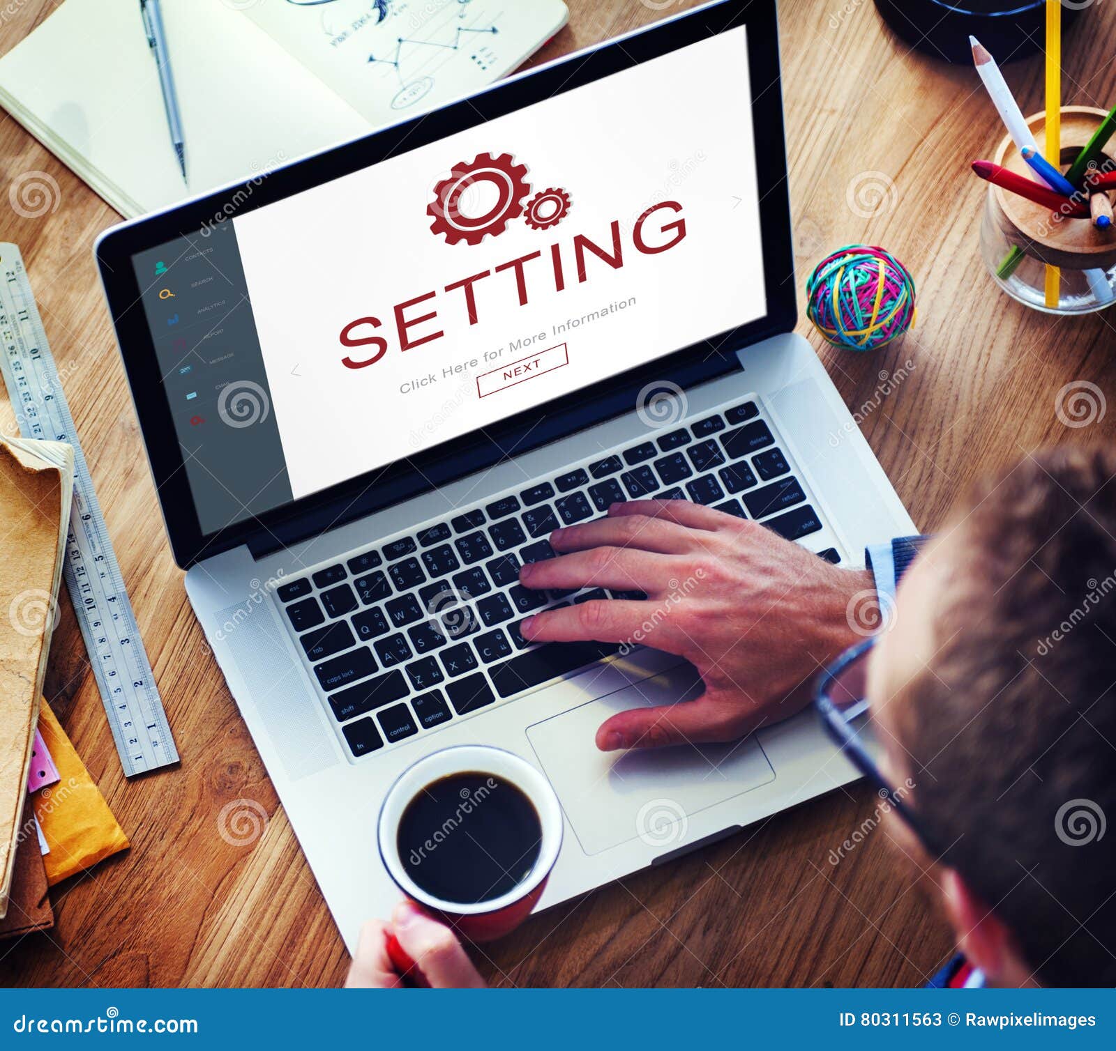 Settings Electronic Device Homepage Concept Stock Image - Image of ...