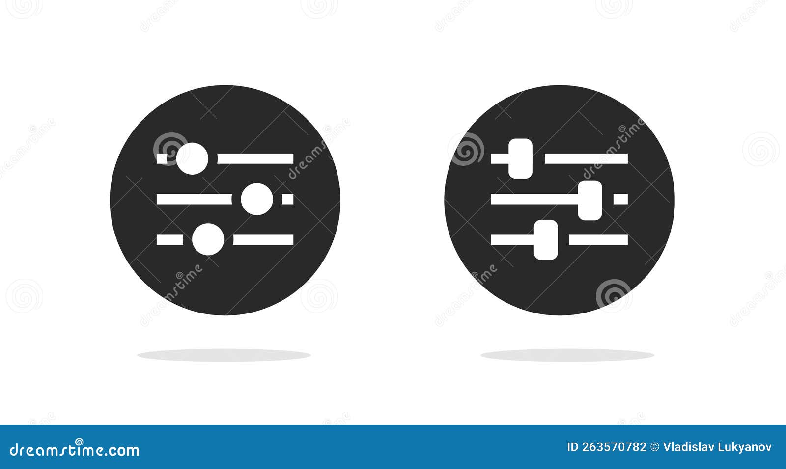 Settings Filter Level Icon Vector Pictogram Or Simple Music Mixer ...