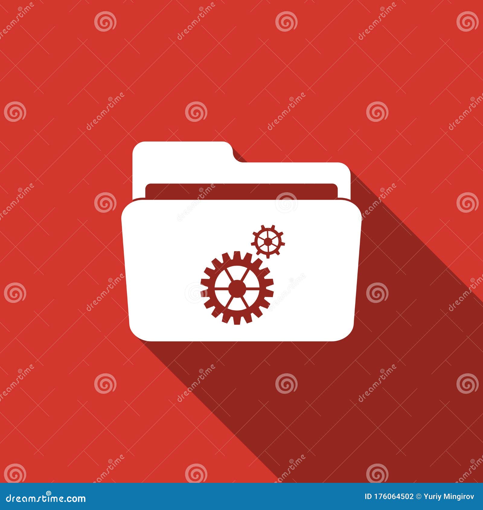 Settings Folder Icon Isolated Stock Vector - Illustration of element ...