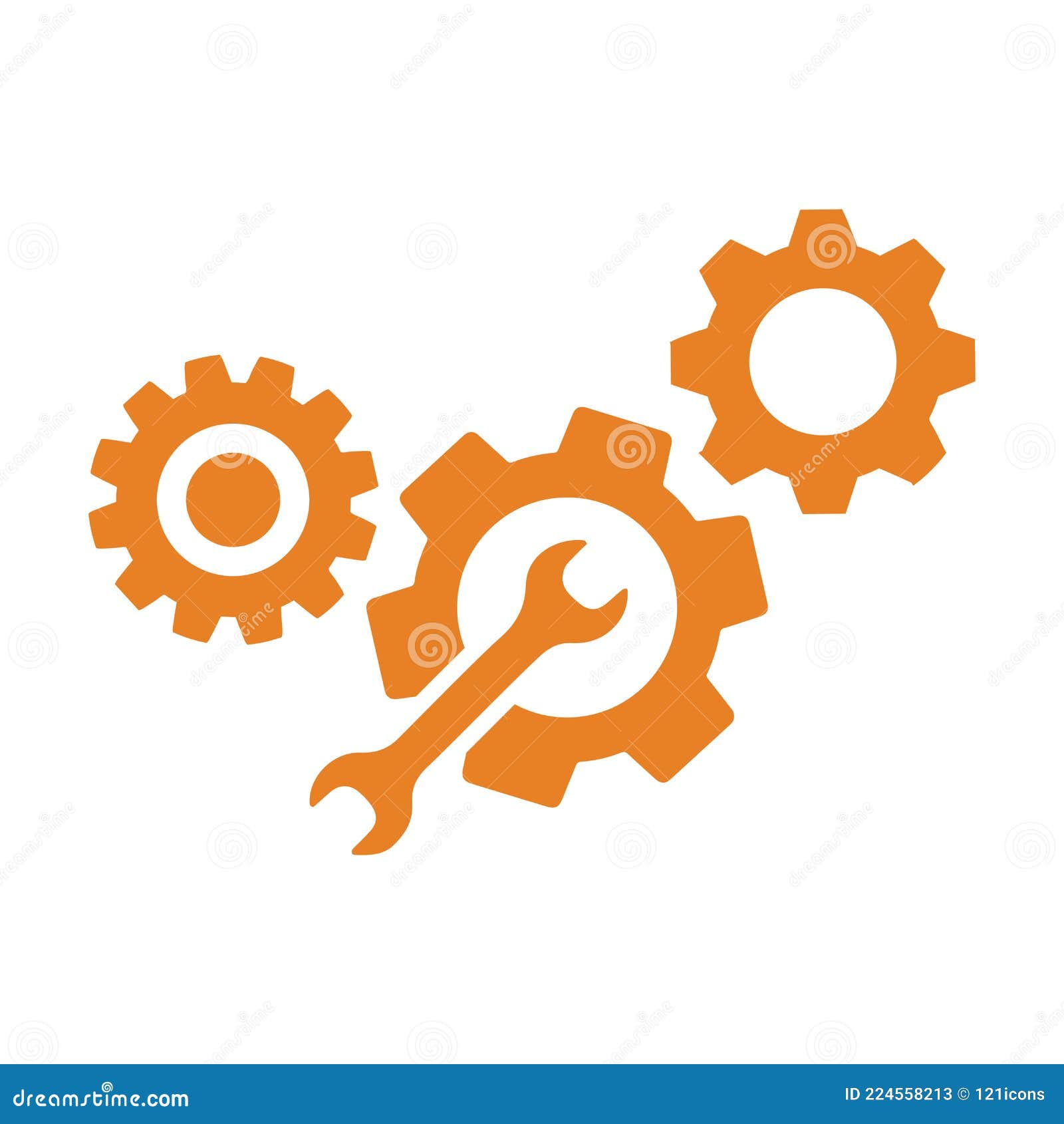 Settings, Gear Icon. Orange Color Vector EPS Stock Vector ...