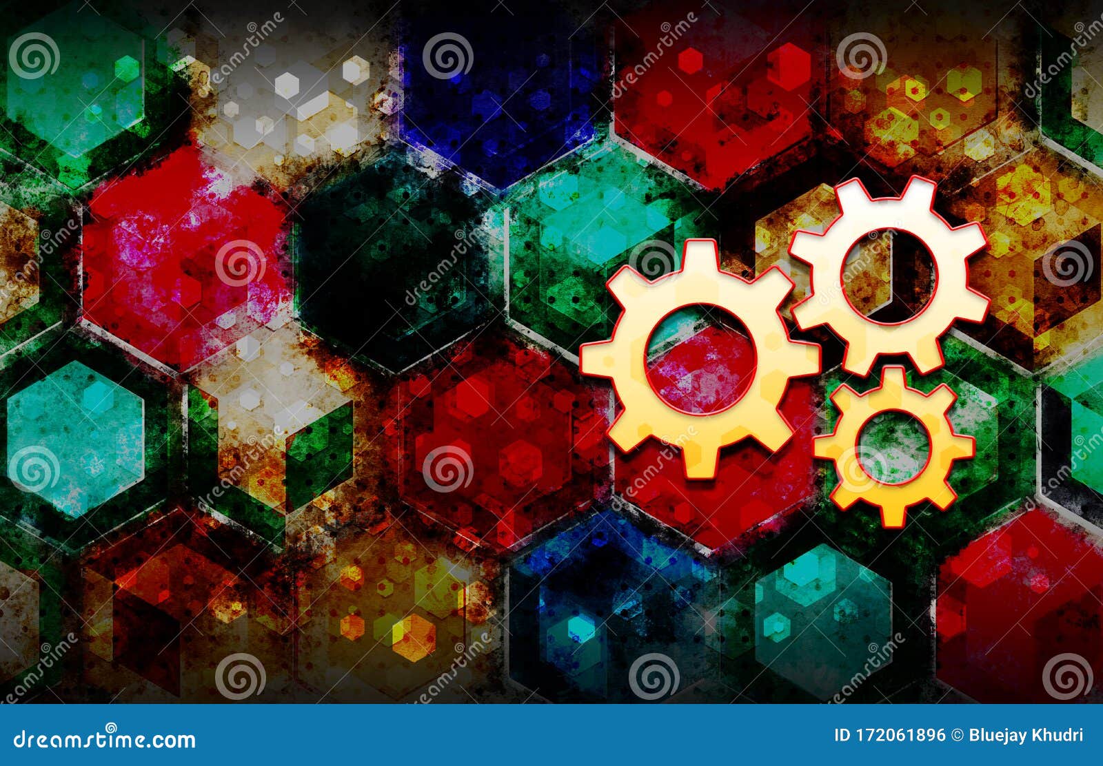 Settings Gears Icon Abstract 3d Colorful Hexagon Isometric Design ... Settings Gears Icon Abstract 3d Colorful Hexagon Isometric Design ...