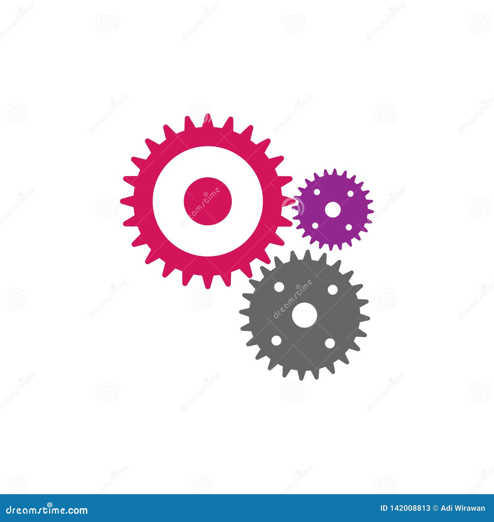 Settings Gears Icon Vector in Modern Flat Style for Web, Graphic and ...