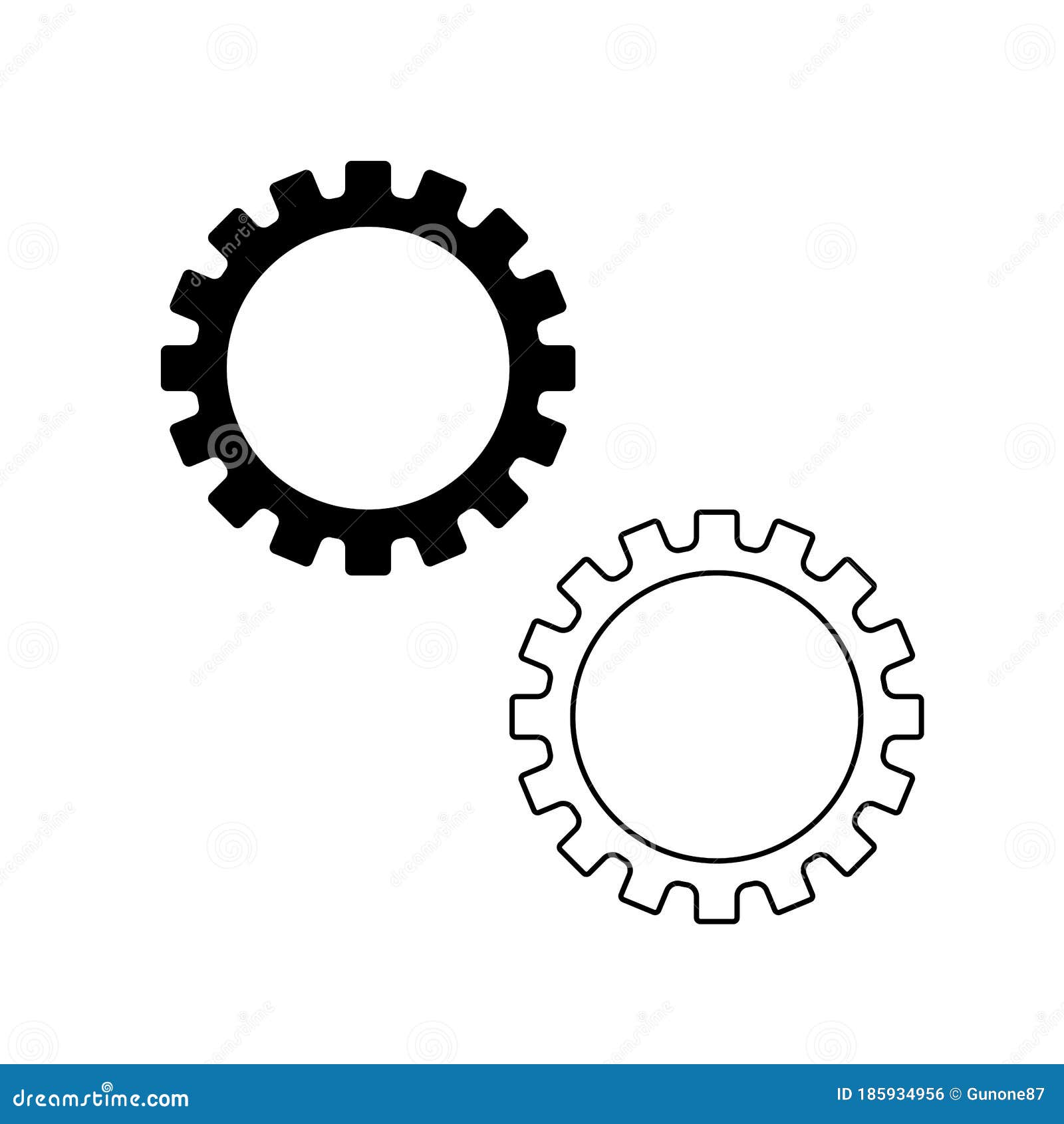 Gear Icon Wheels Isolated Gears Vector Template Stock Vector ...