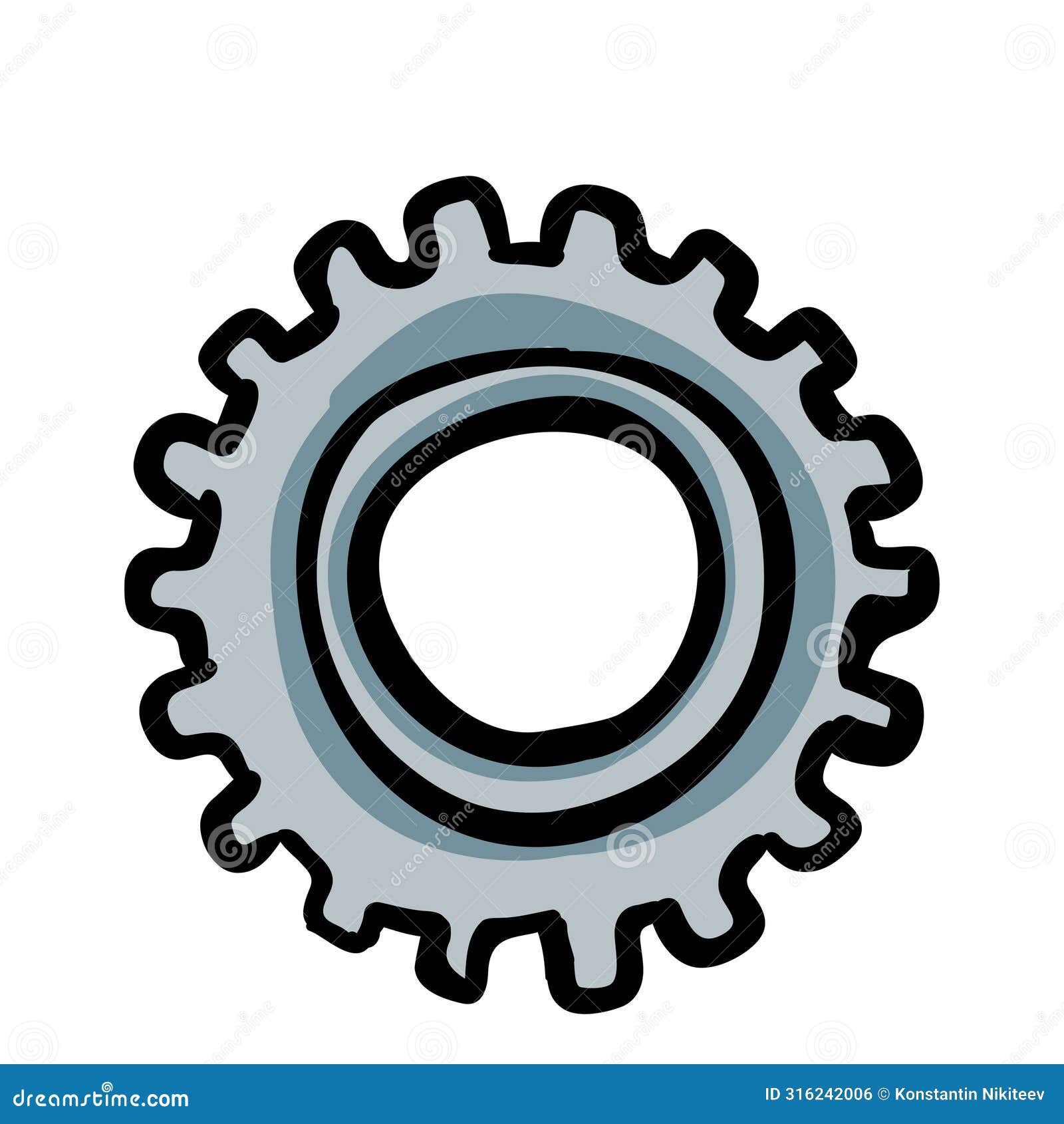 Settings - Hand Drawn Doodle Icon Stock Vector - Illustration of sign ...