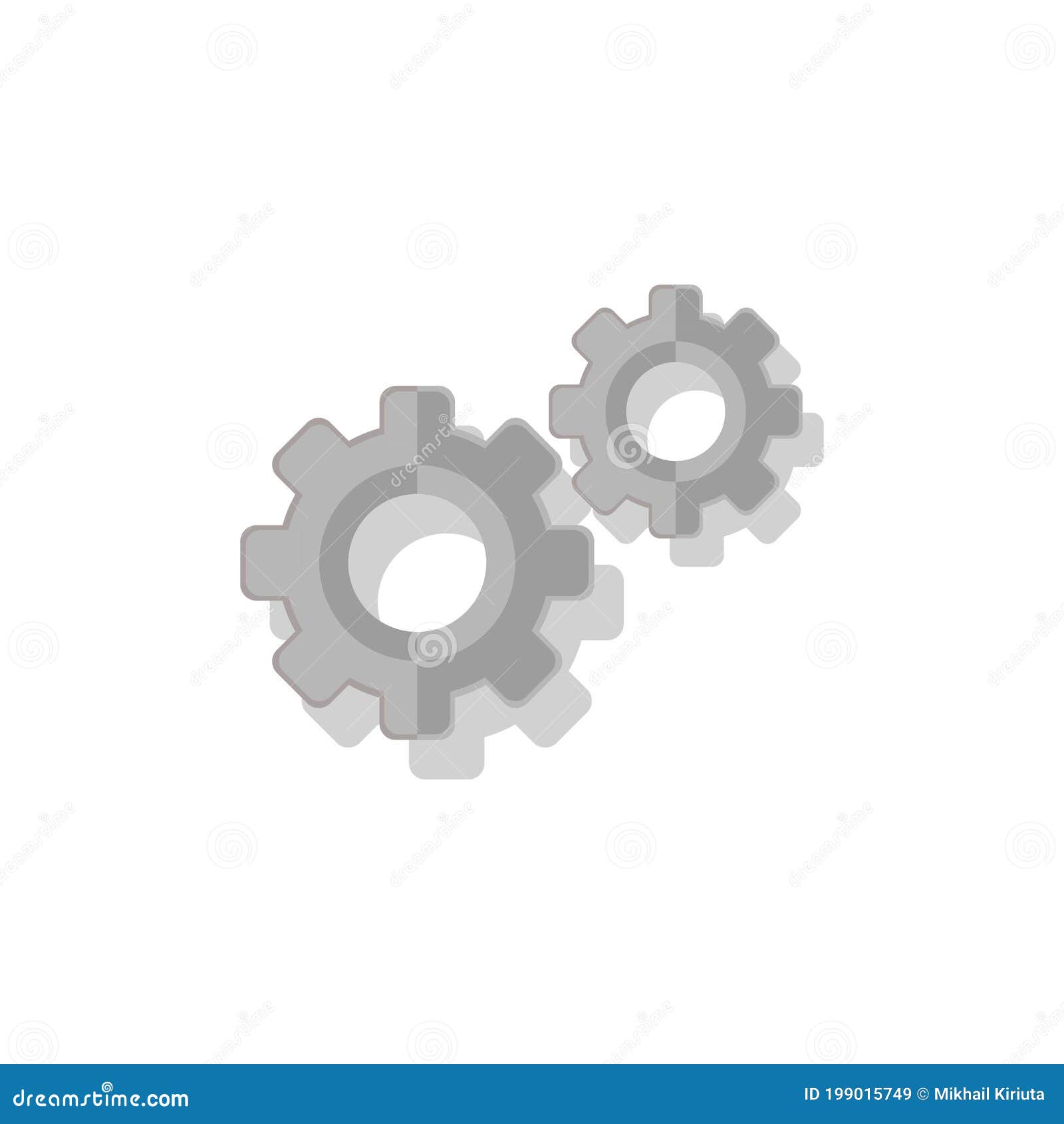 Settings Icon Black Gray with Shadow. Vector EPS10 Stock Illustration ...