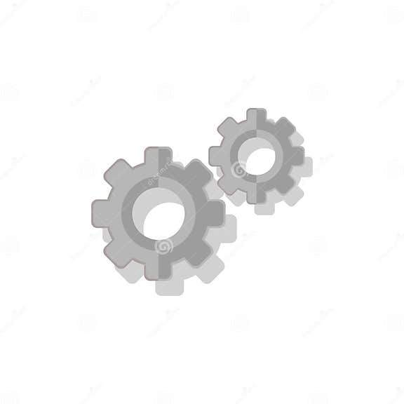 Settings Icon Black Gray with Shadow. Vector EPS10 Stock Illustration ...