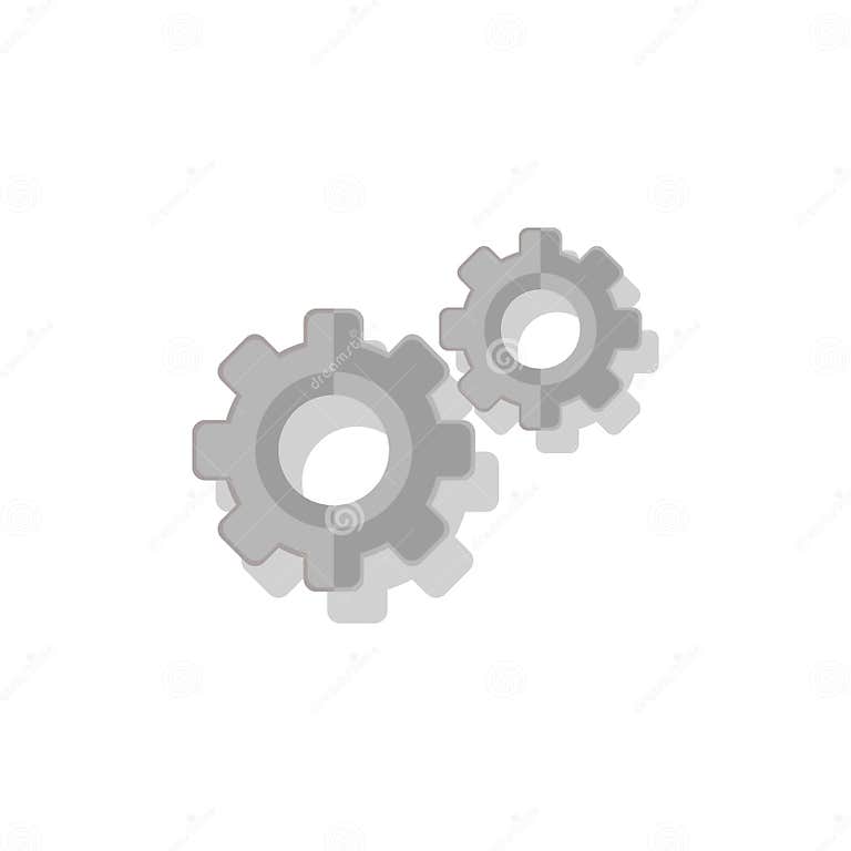 Settings Icon Black Gray with Shadow. Vector EPS10 Stock Illustration ...
