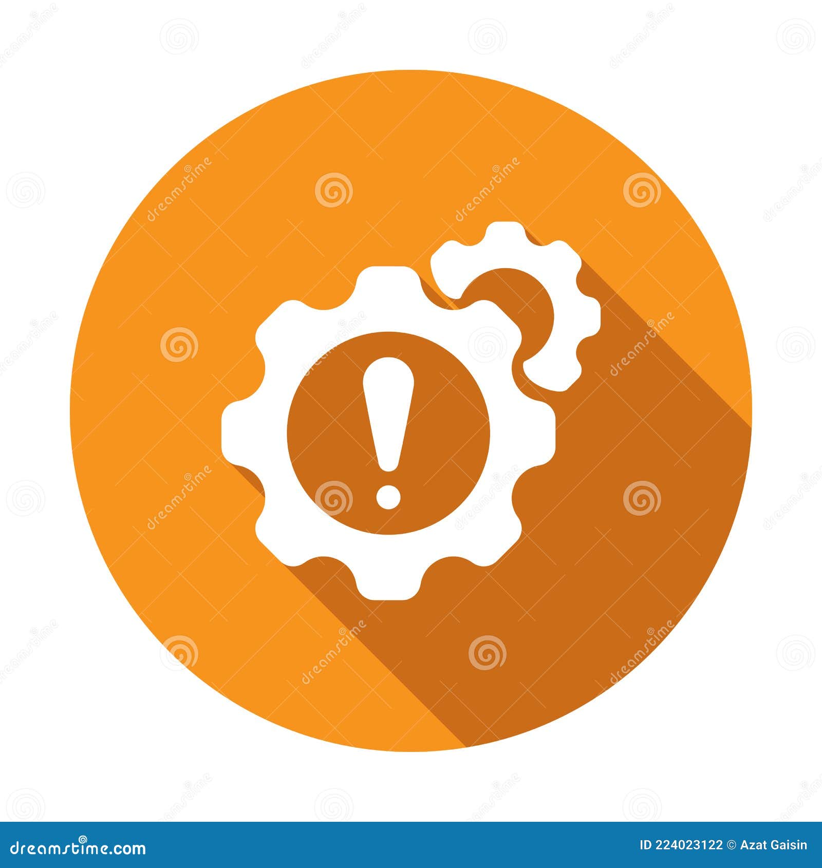 Settings Icon with Exclamation Mark. Settings Icon and Alert, Error ...
