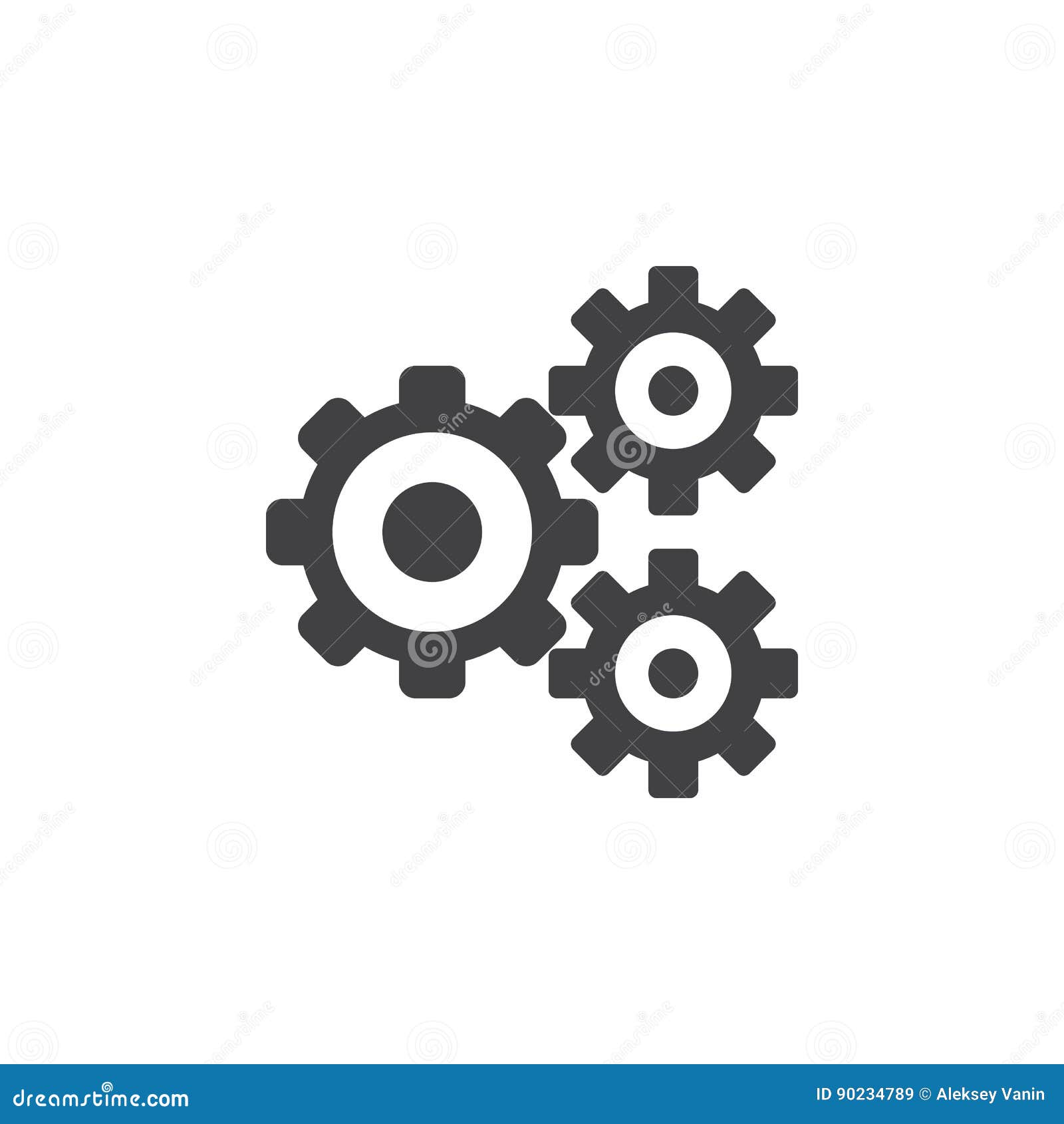 Settings Icon , Gears Solid Logo Illustration, Cog Wheels Stock ...