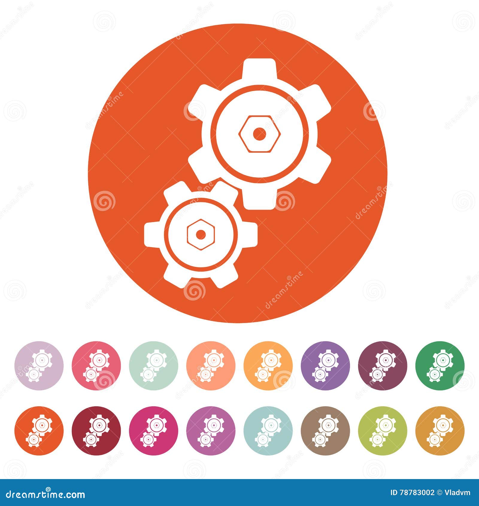 The Settings Icon. Gears Symbol Stock Vector - Illustration of factory ...