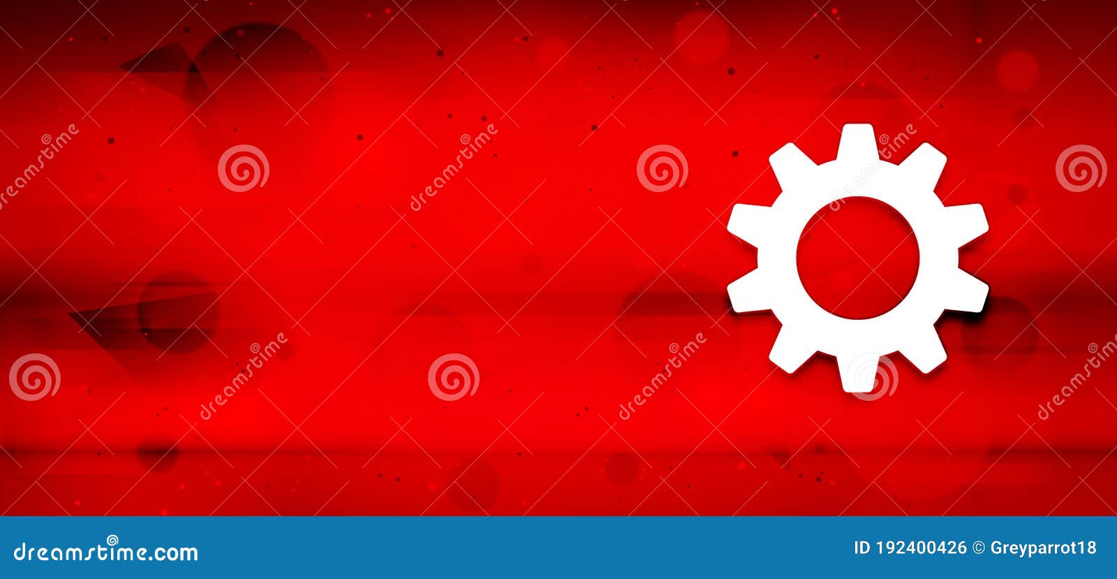 Settings Icon Motion Art Abstract Red Banner Illustration Stock ...