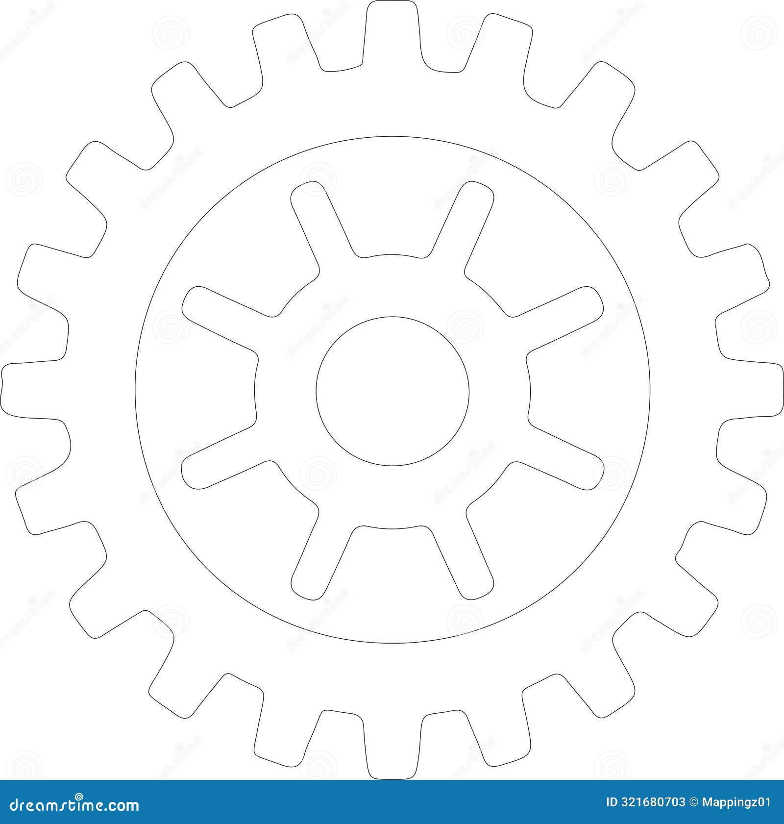 Settings Icon Outline Silhouette Generative Ai Stock Vector ...