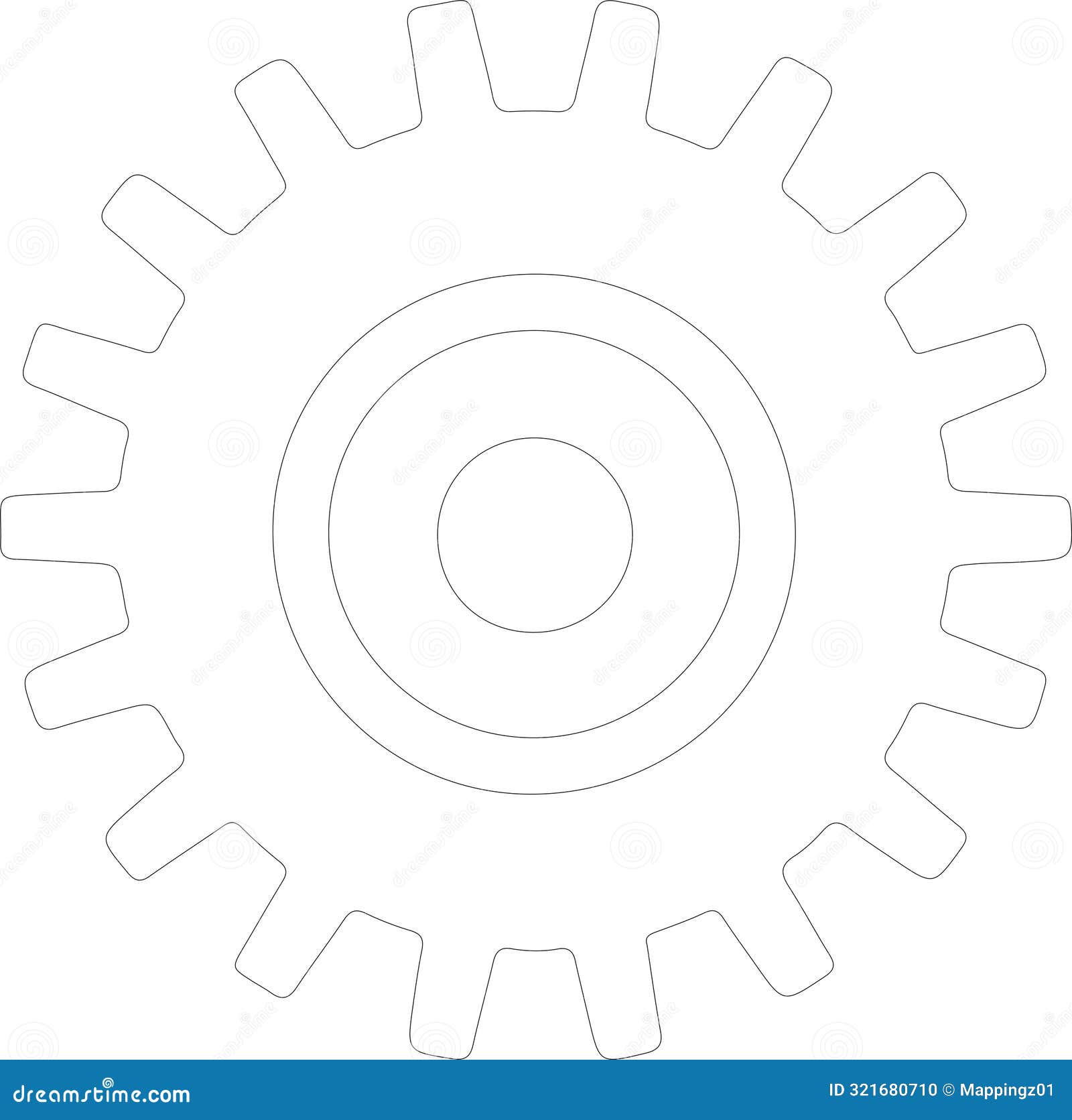 Settings Icon Outline Silhouette Generative Ai Stock Vector ...