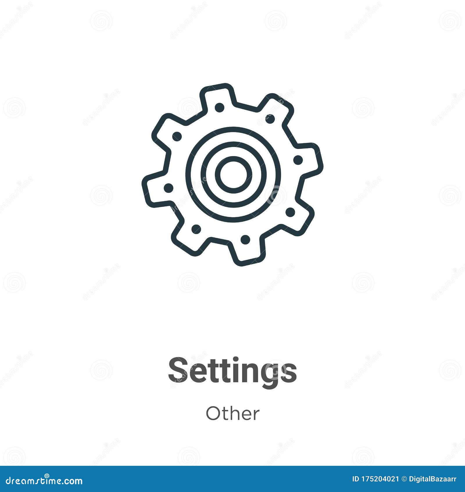 Settings Icon Outline Vector Icon. Thin Line Black Settings Icon Icon ...