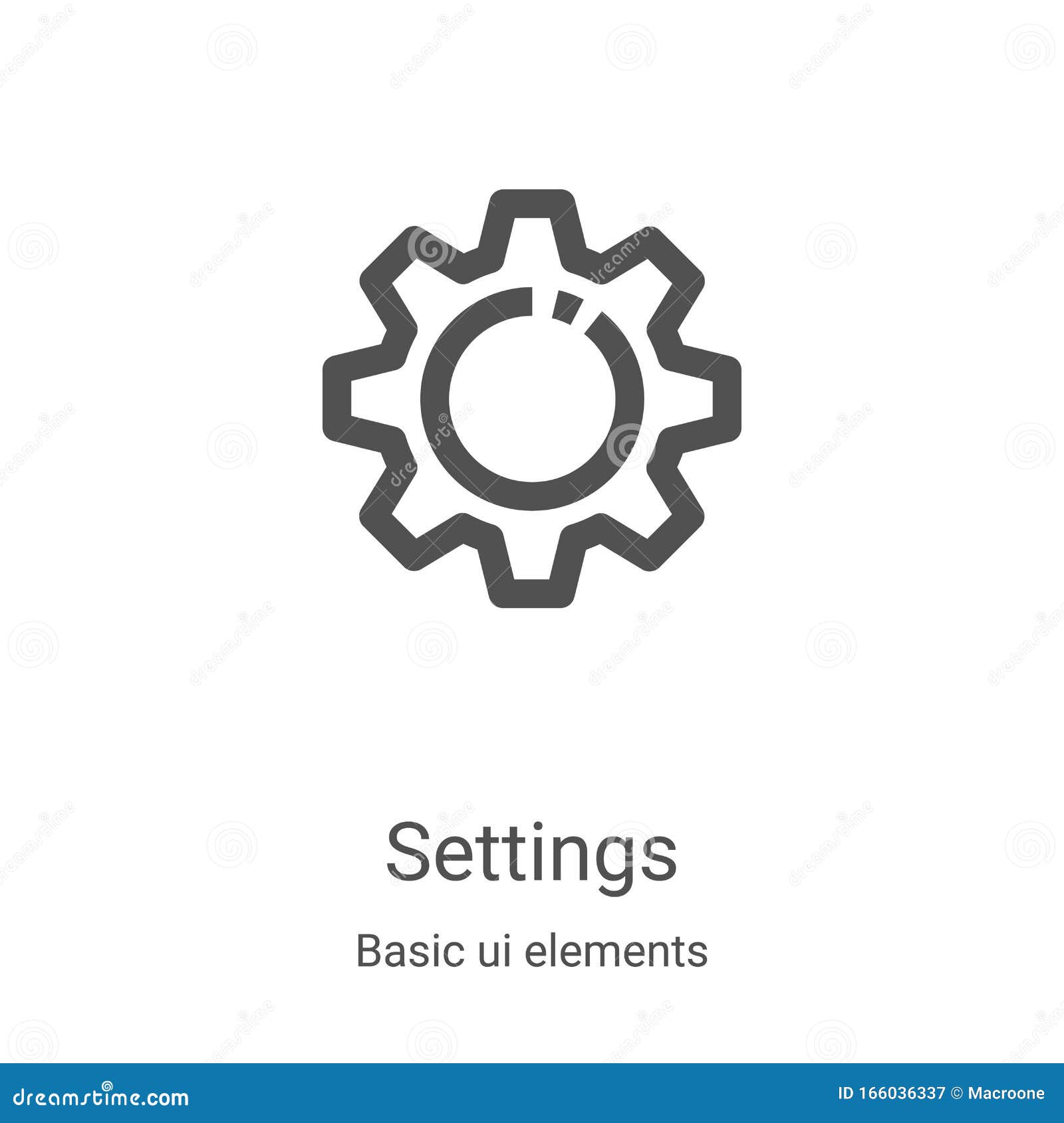 Settings Icon Vector From Basic Ui Elements Collection Thin Line Settings Outline Icon Vector