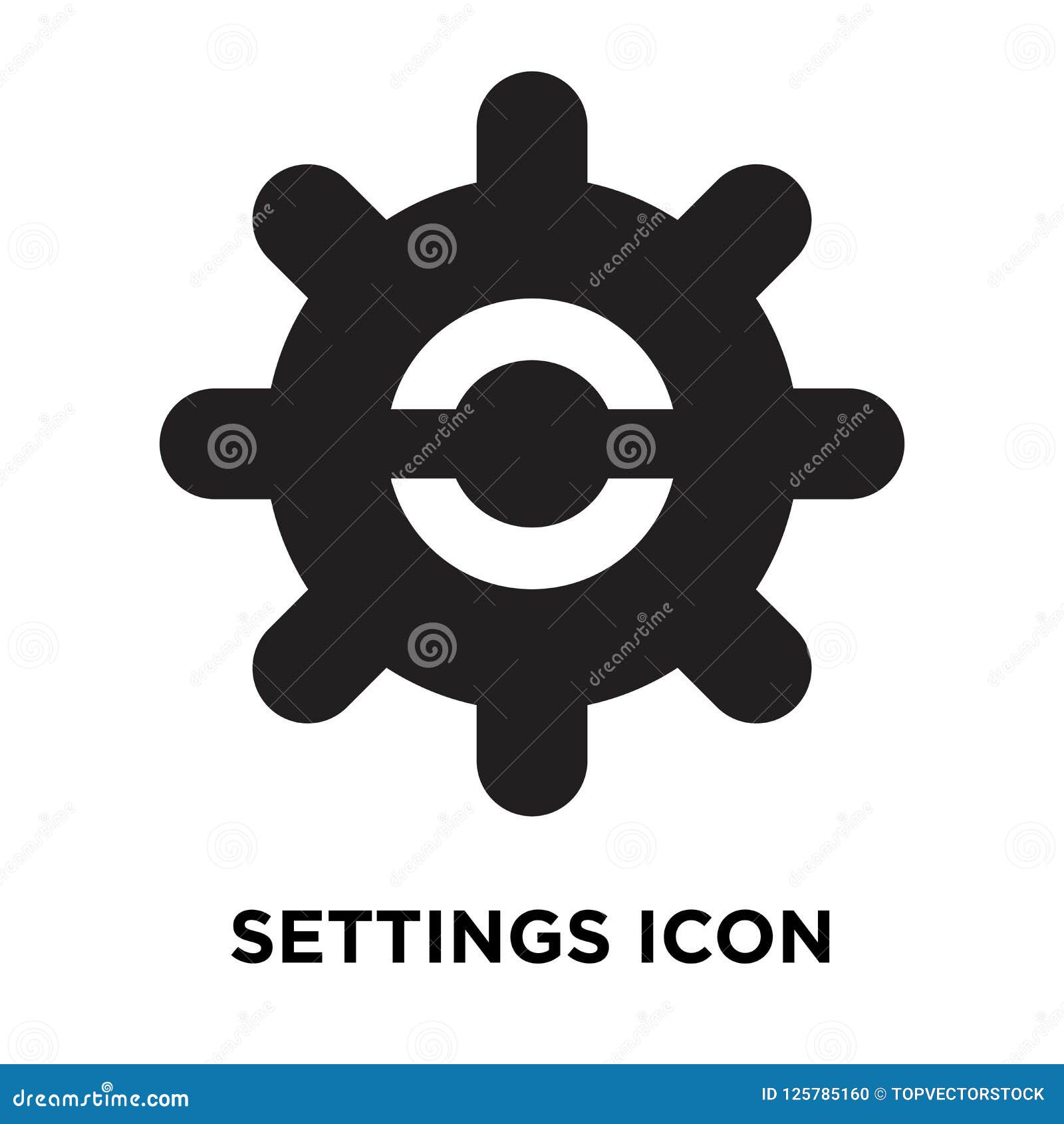 Settings Icon Vector Isolated on White Background, Logo Concept Stock ...