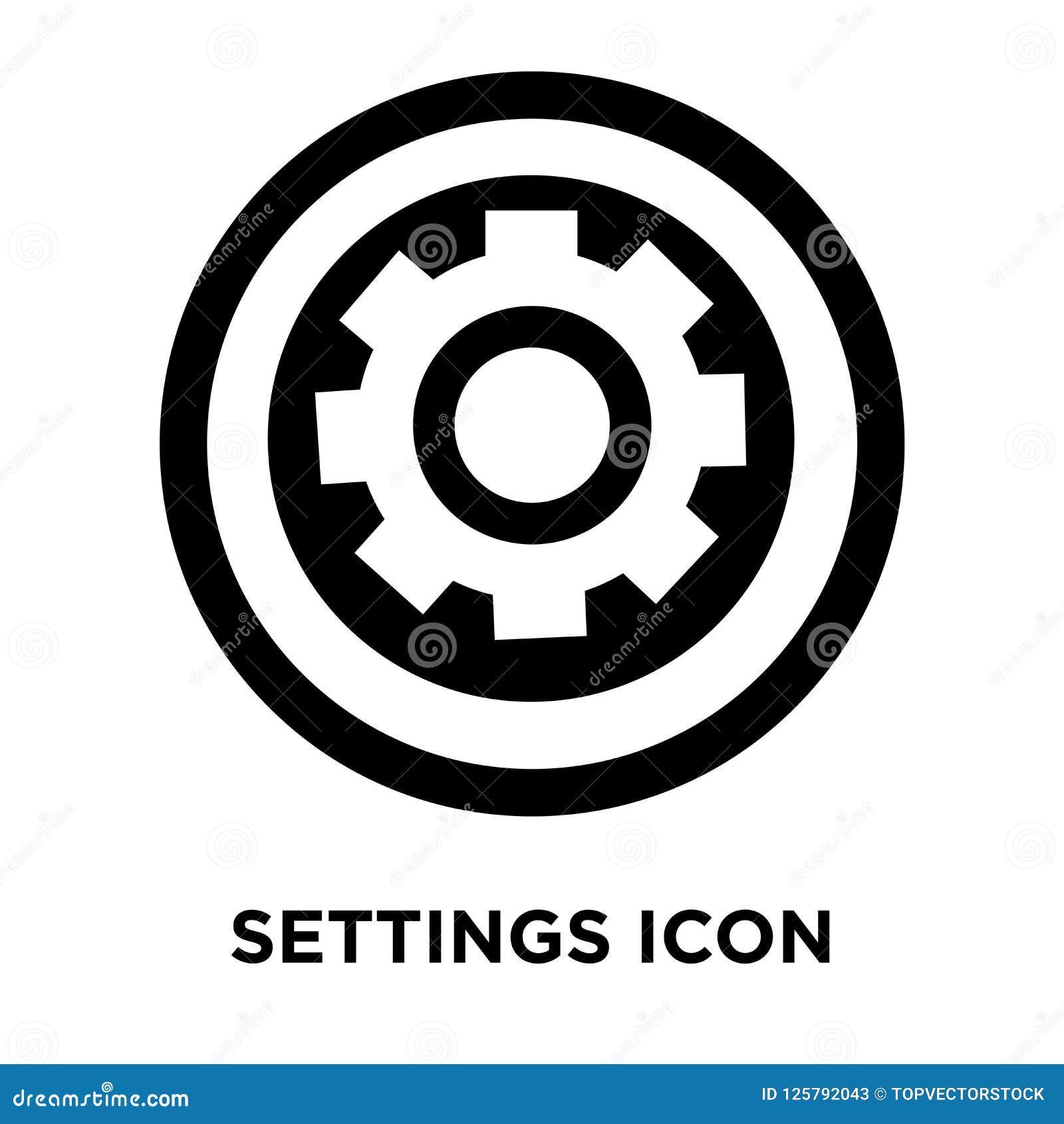 Settings Icon Vector Isolated on White Background, Logo Concept Stock ...