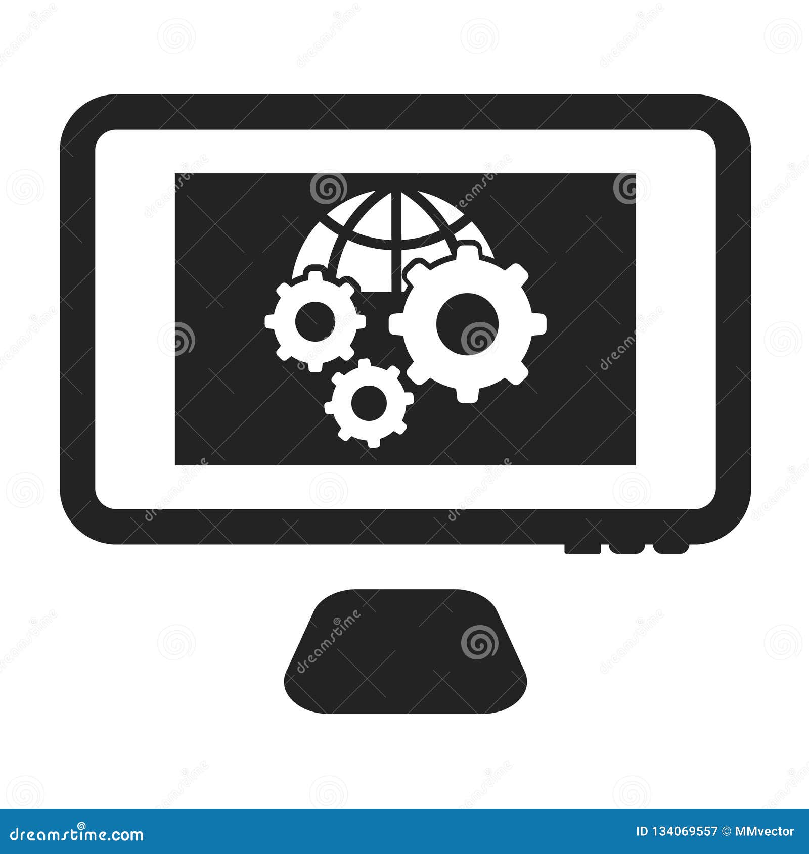 Settings Icon Vector Sign and Symbol Isolated on White Background ...