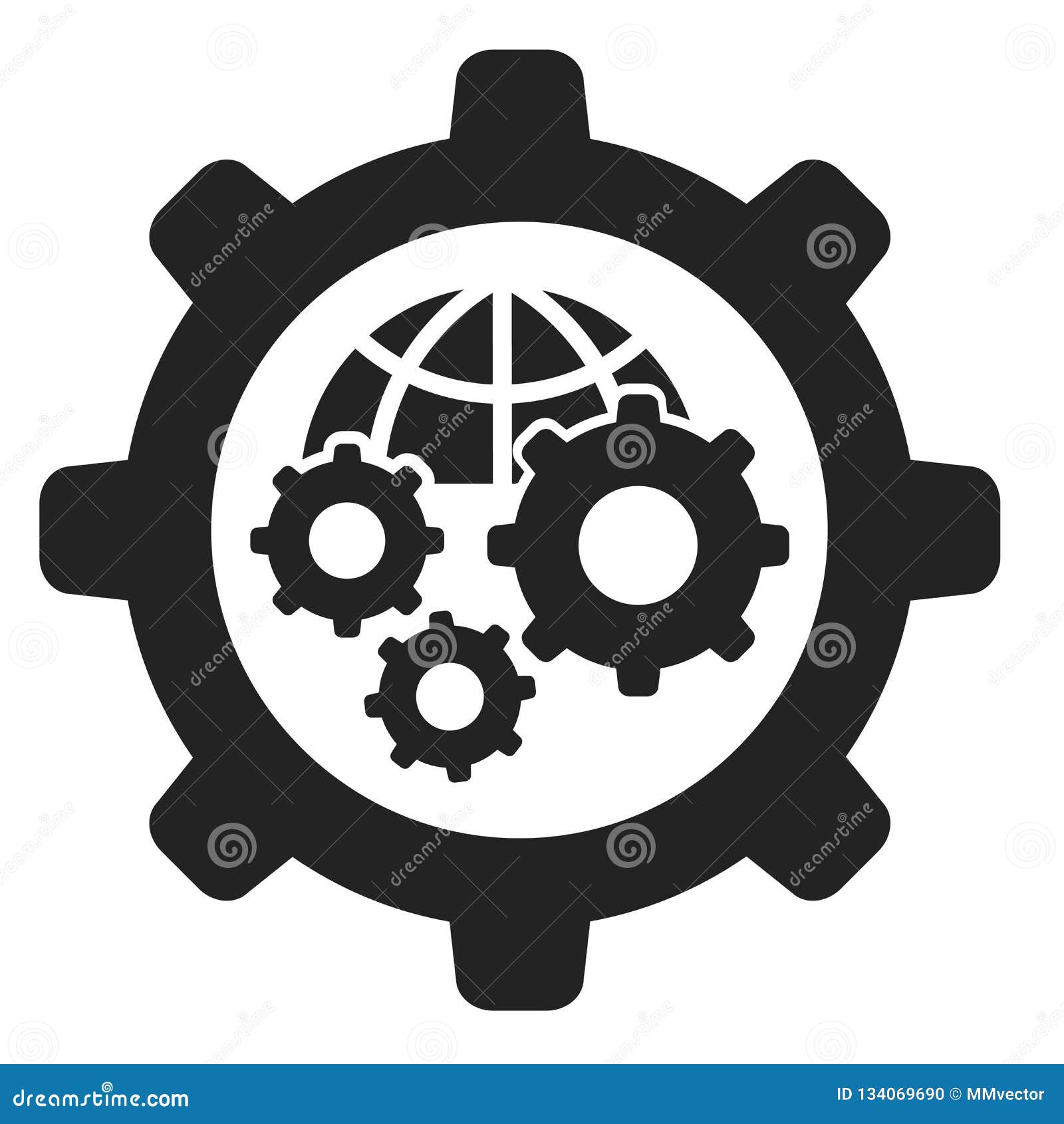 Settings Icon Vector Sign and Symbol Isolated on White Background ...