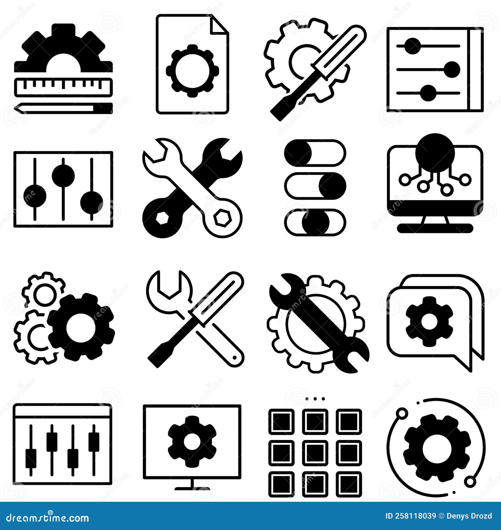 Settings Icon Vector Set. Setup Illustration Sign Collection ... Settings Icon Vector Set. Setup Illustration Sign Collection ...