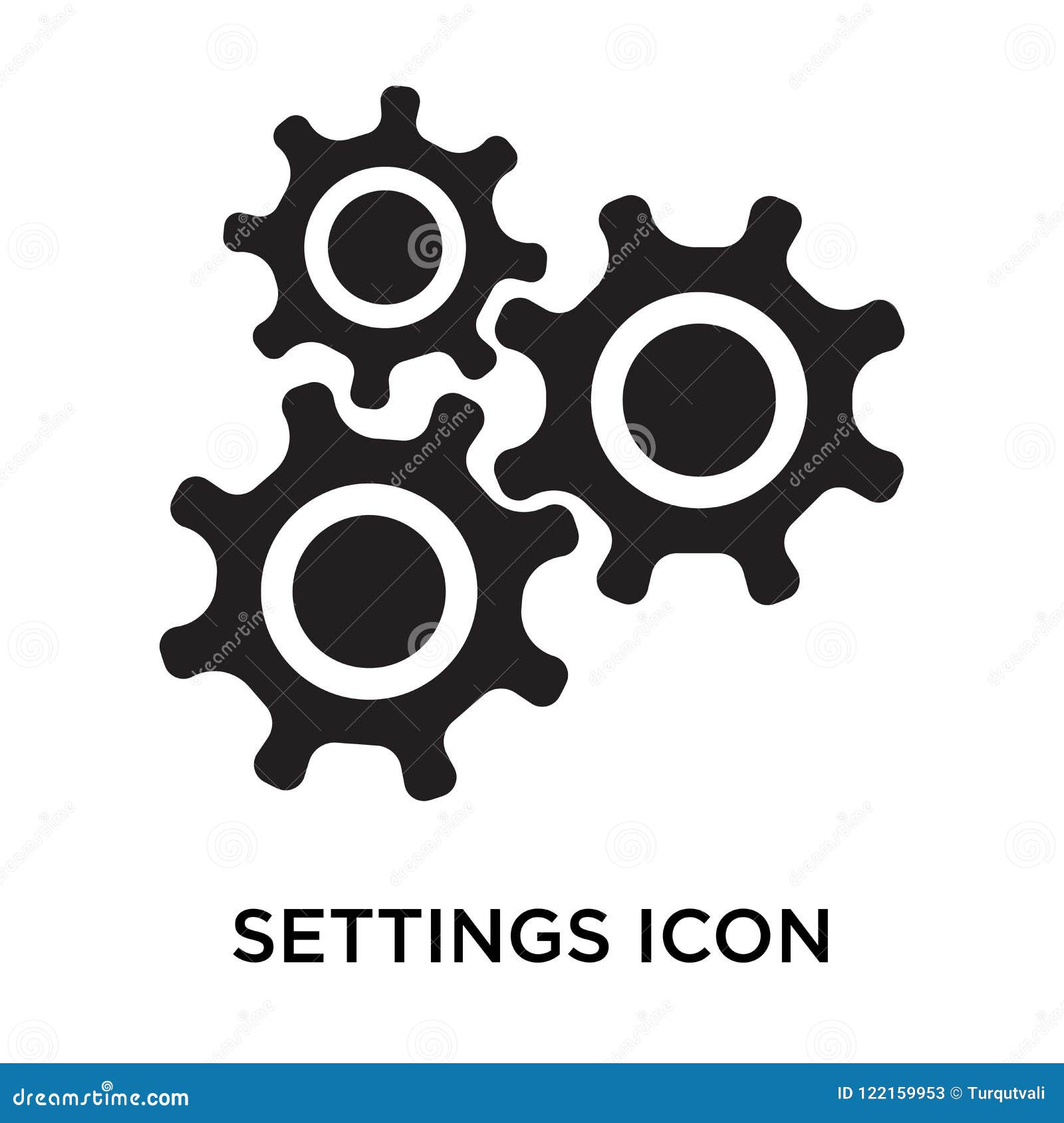 Settings Icon Vector Sign And Symbol Isolated On White Background