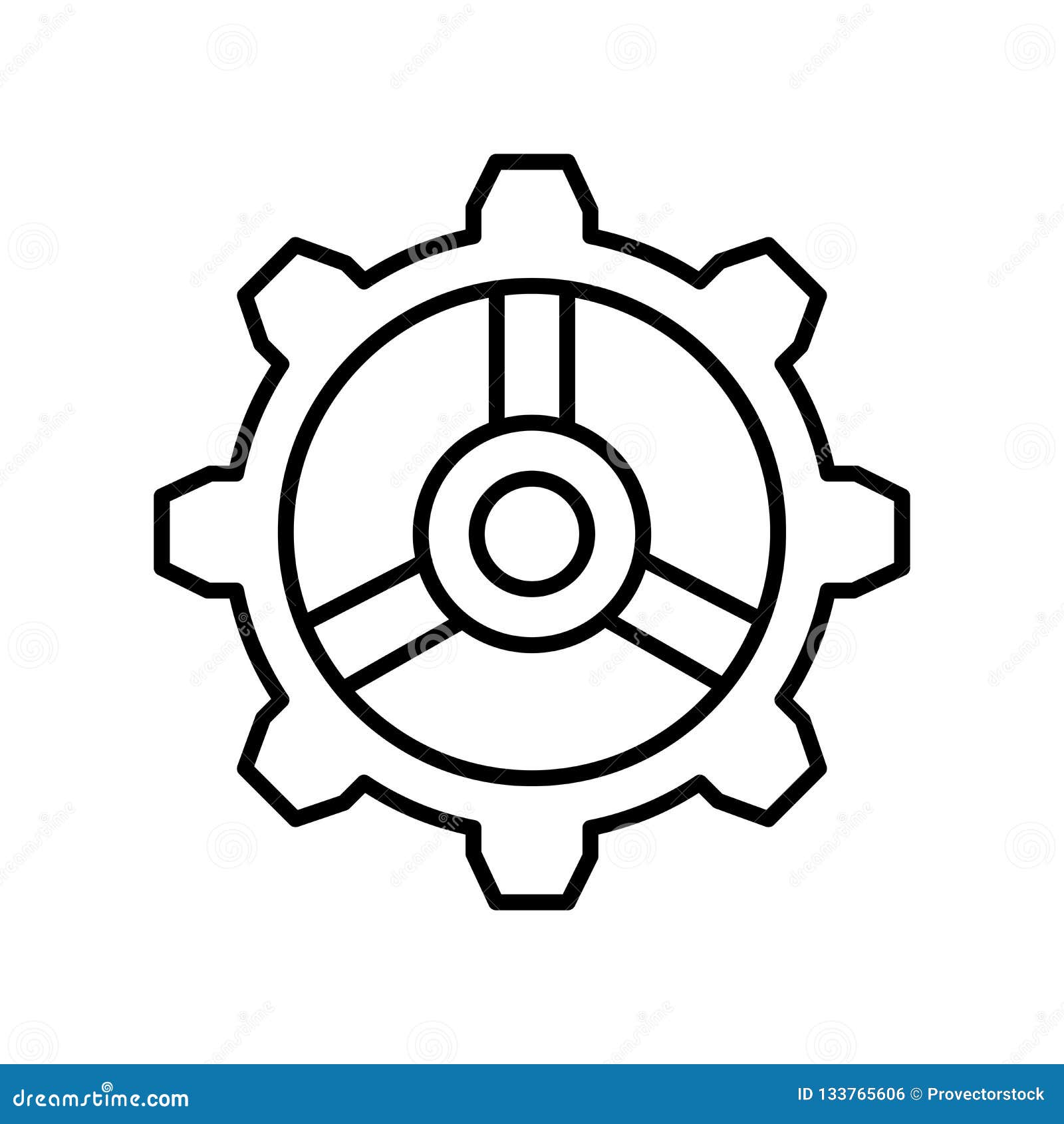 Settings Icon Vector Sign and Symbol Isolated on White Background ...