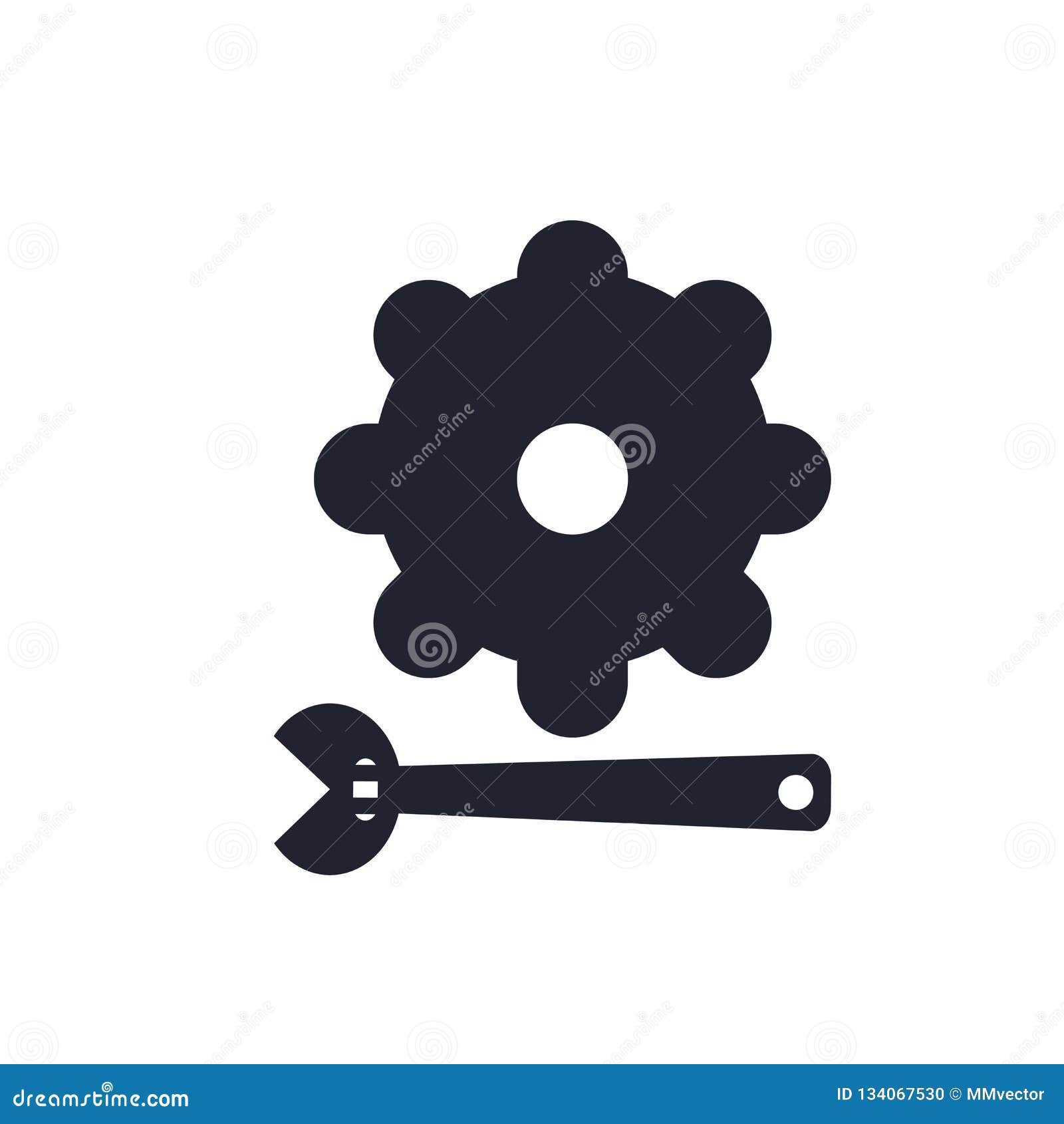 Settings Icon Vector Sign and Symbol Isolated on White Background ...