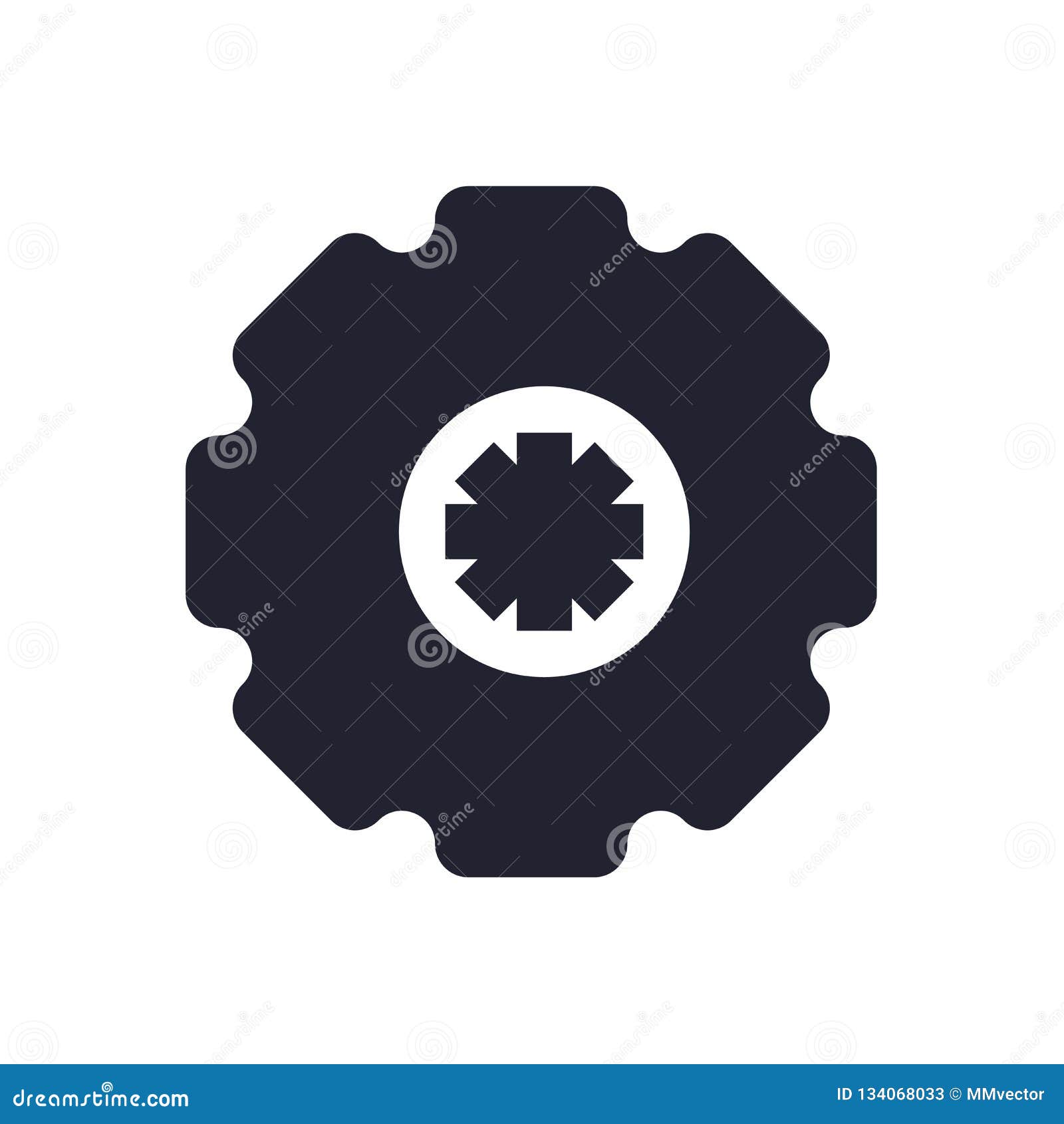 Settings Icon Vector Sign and Symbol Isolated on White Background ...