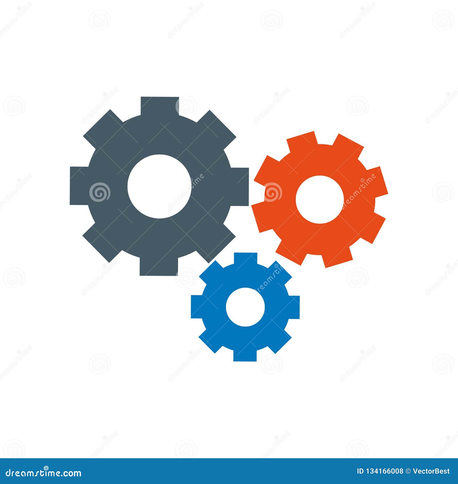 Settings Icon Vector Sign and Symbol Isolated on White Background ...