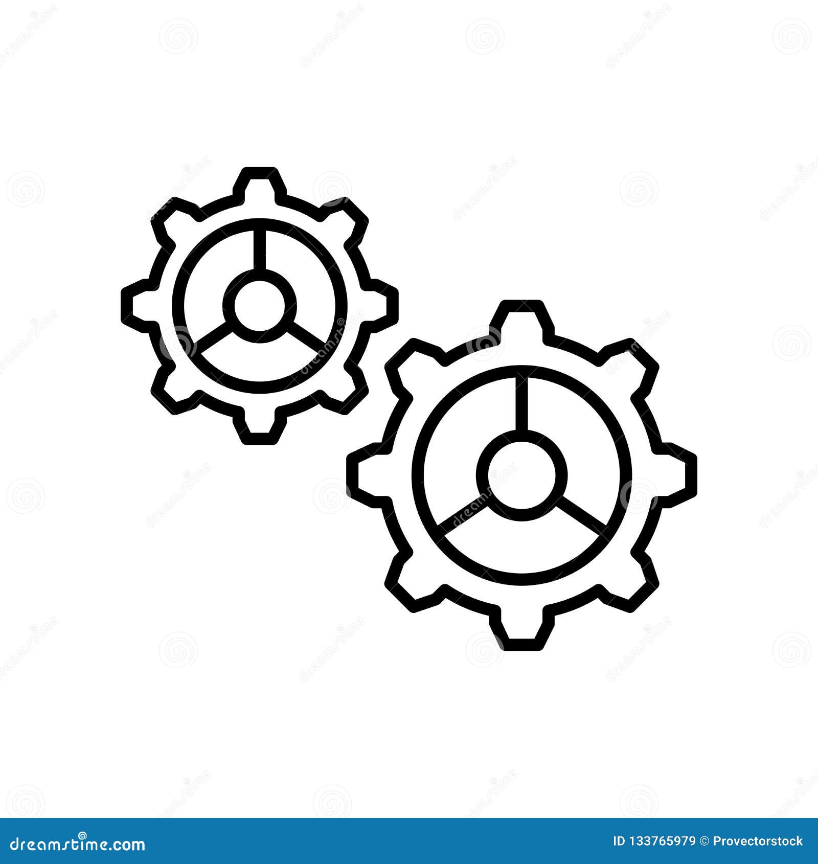 Settings Icon Vector Sign and Symbol Isolated on White Background ...