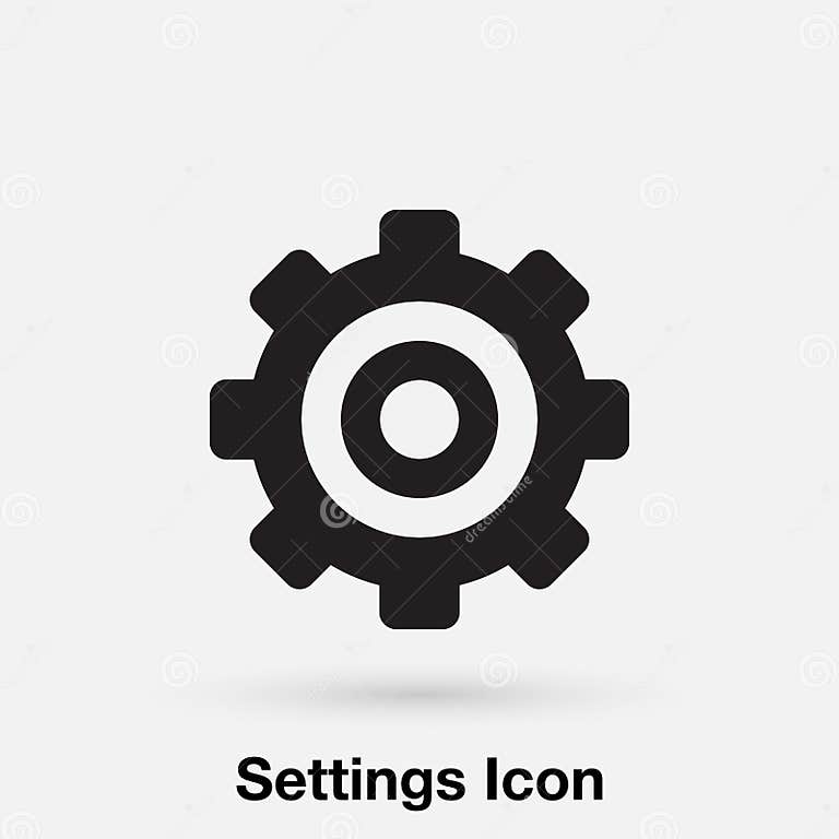 Settings Icon Vector, Solid Illustration, Pictogram Isolated on Gray ...