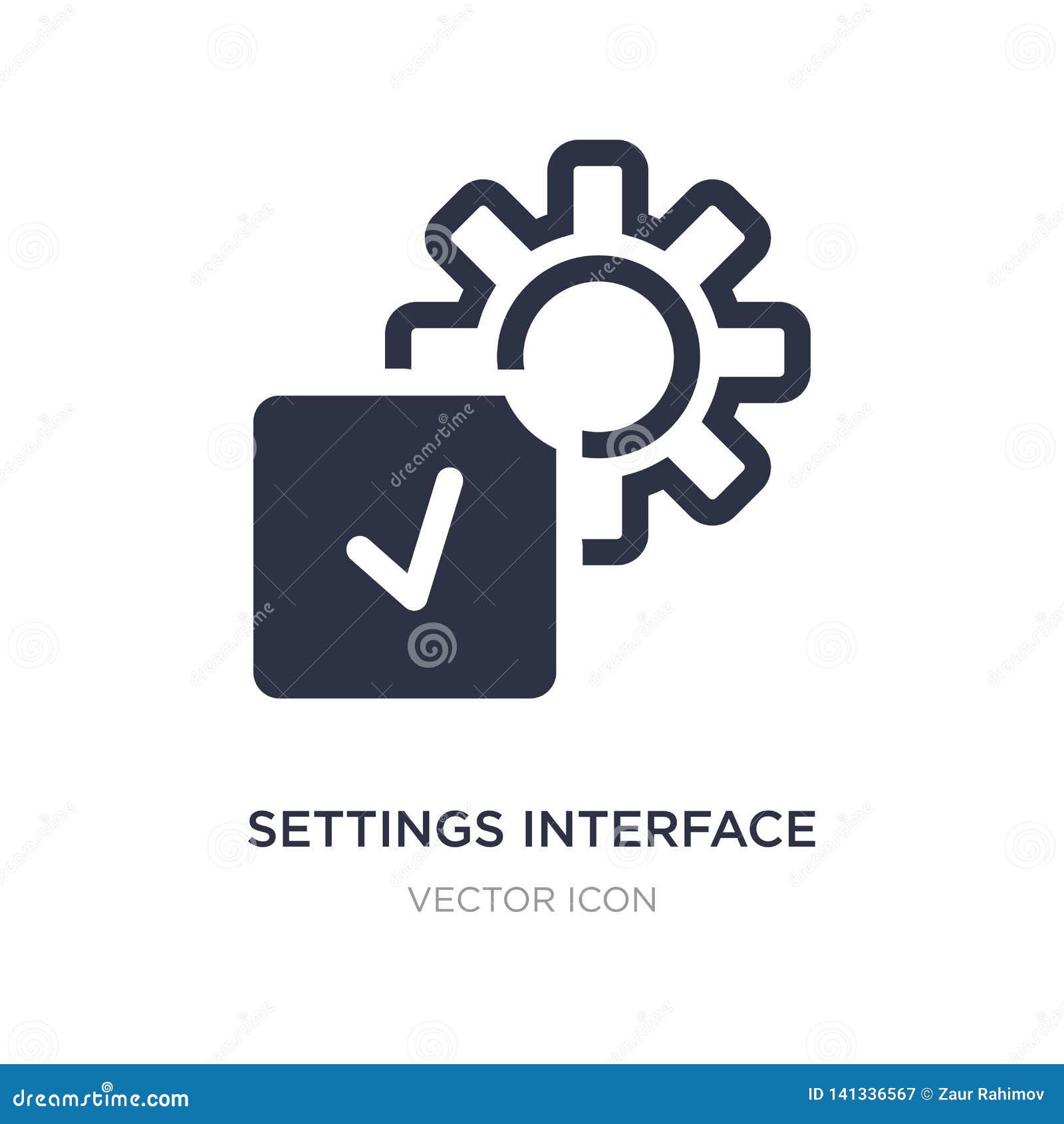 Settings Interface Silhouette Icon Vector Sign And Symbol Isolated On ...
