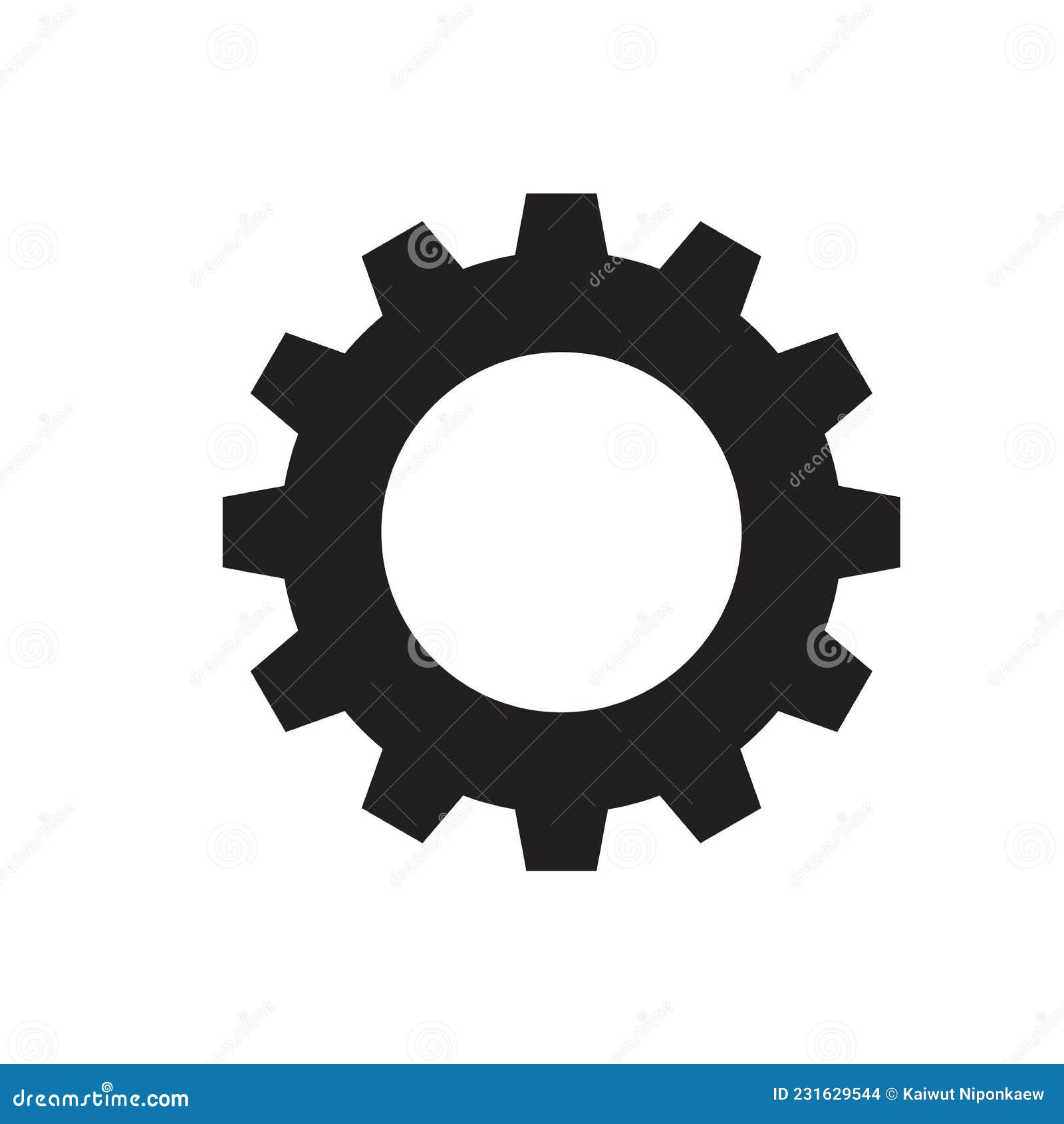 Settings Isolated Icon. Gear Symbol. Gear Tool Or Button For Web ...