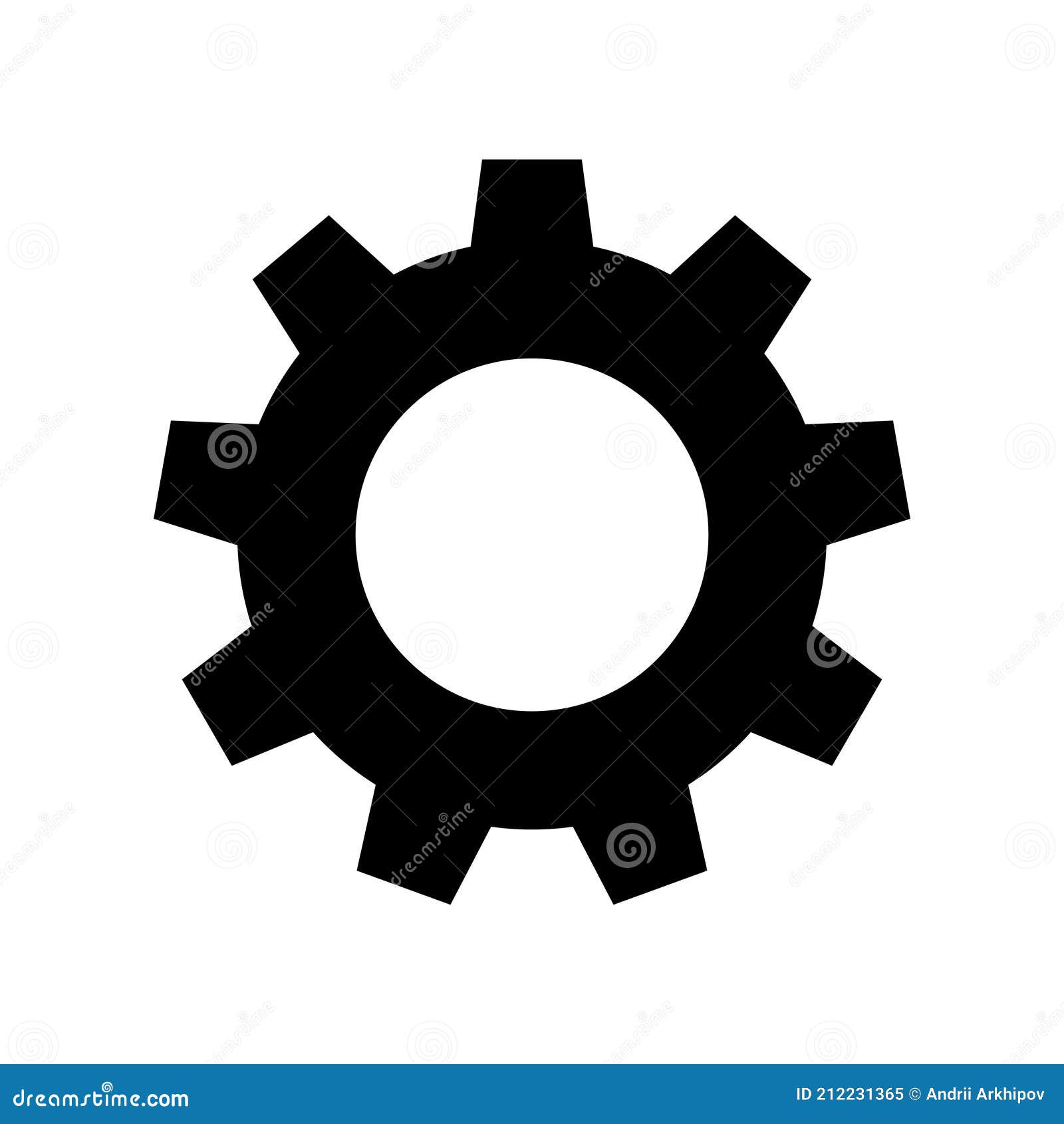 Settings Isolated Flat Vector Icon. Gear Symbol Stock Vector ...