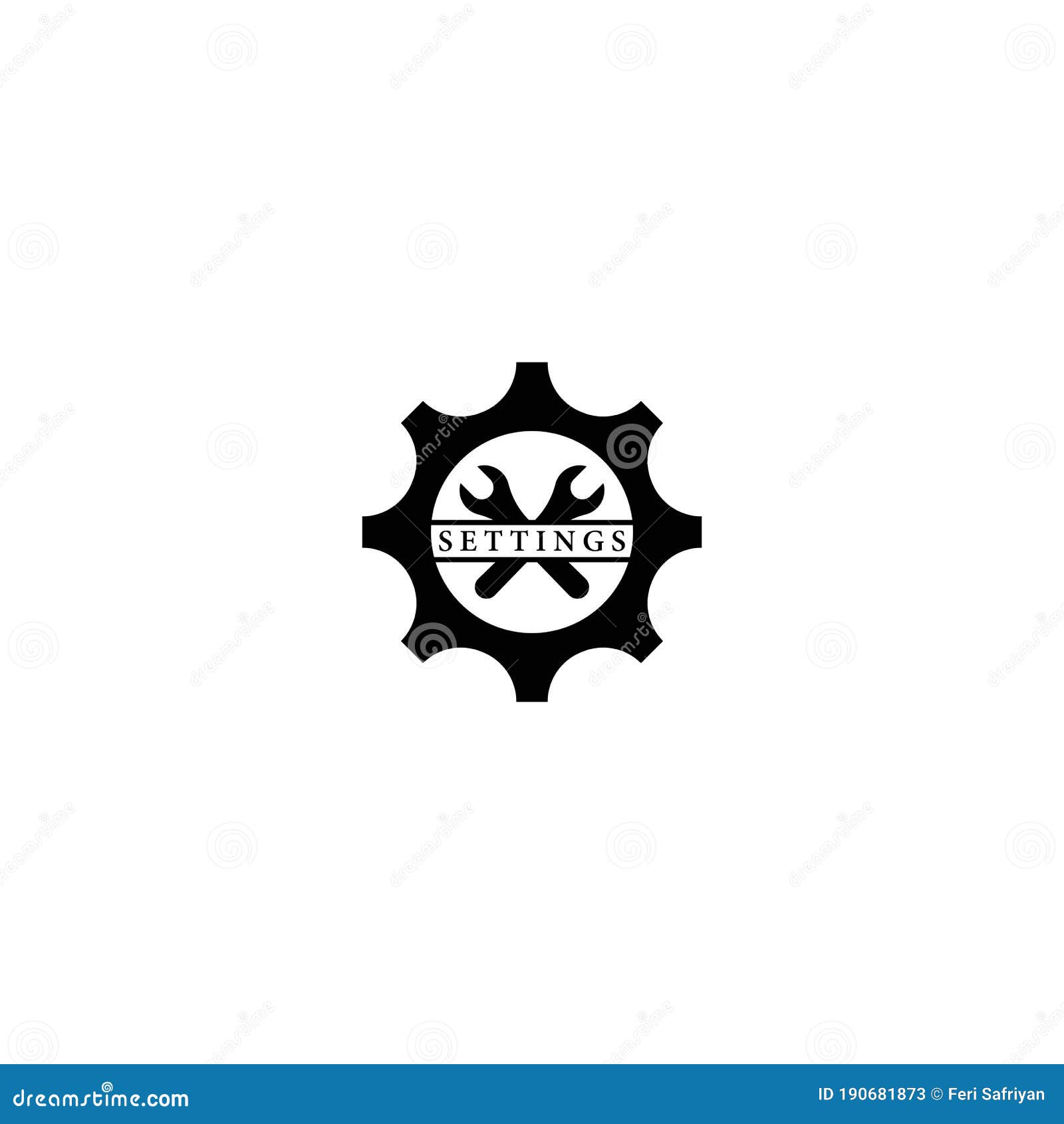 Settings logo template stock illustration. Illustration of settings ...