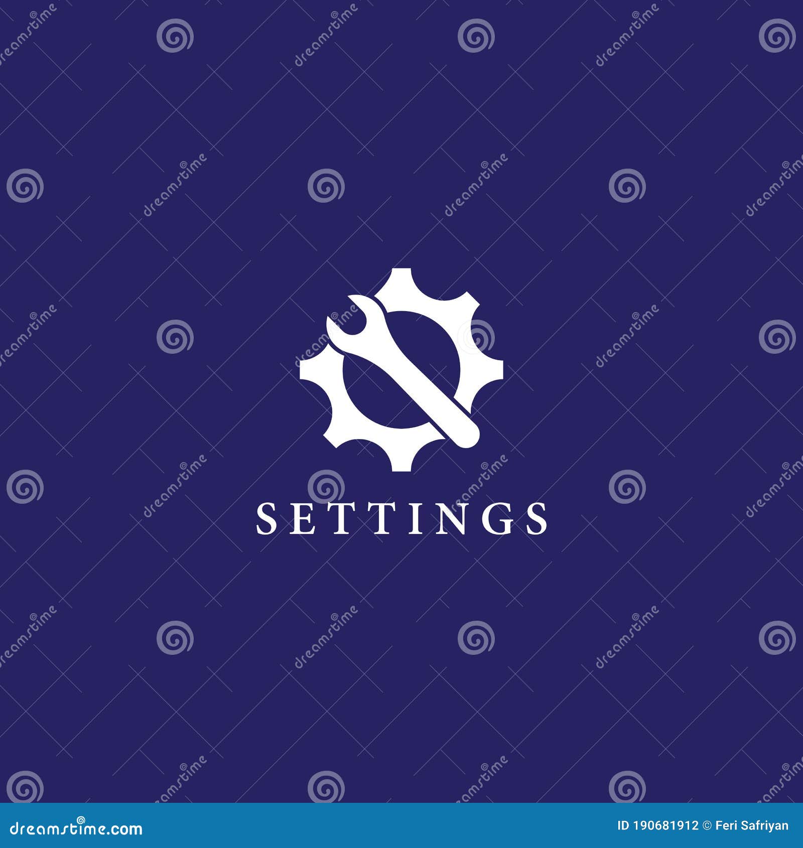 Settings logo template stock illustration. Illustration of technology ...