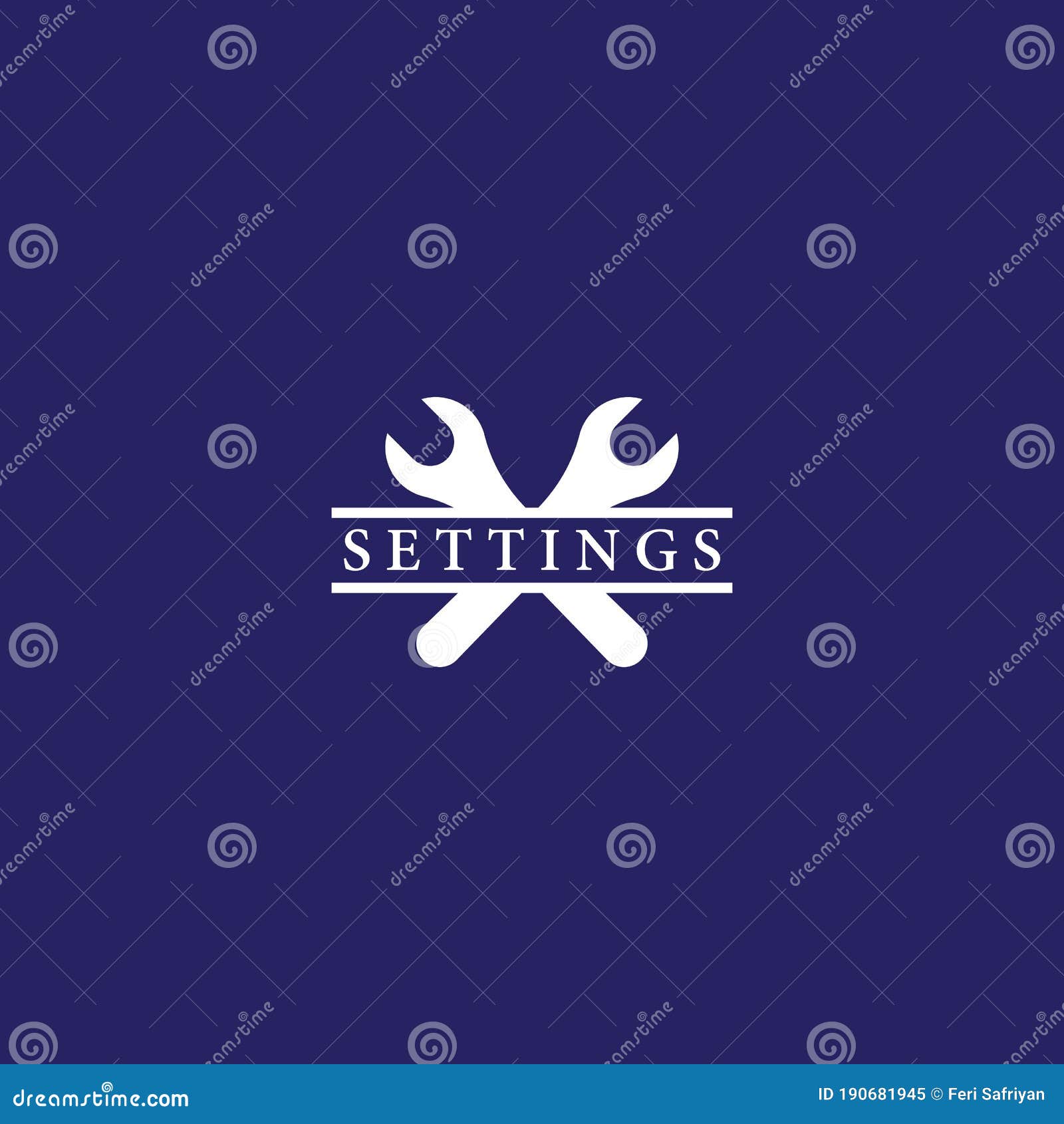 Settings logo template stock illustration. Illustration of white ...