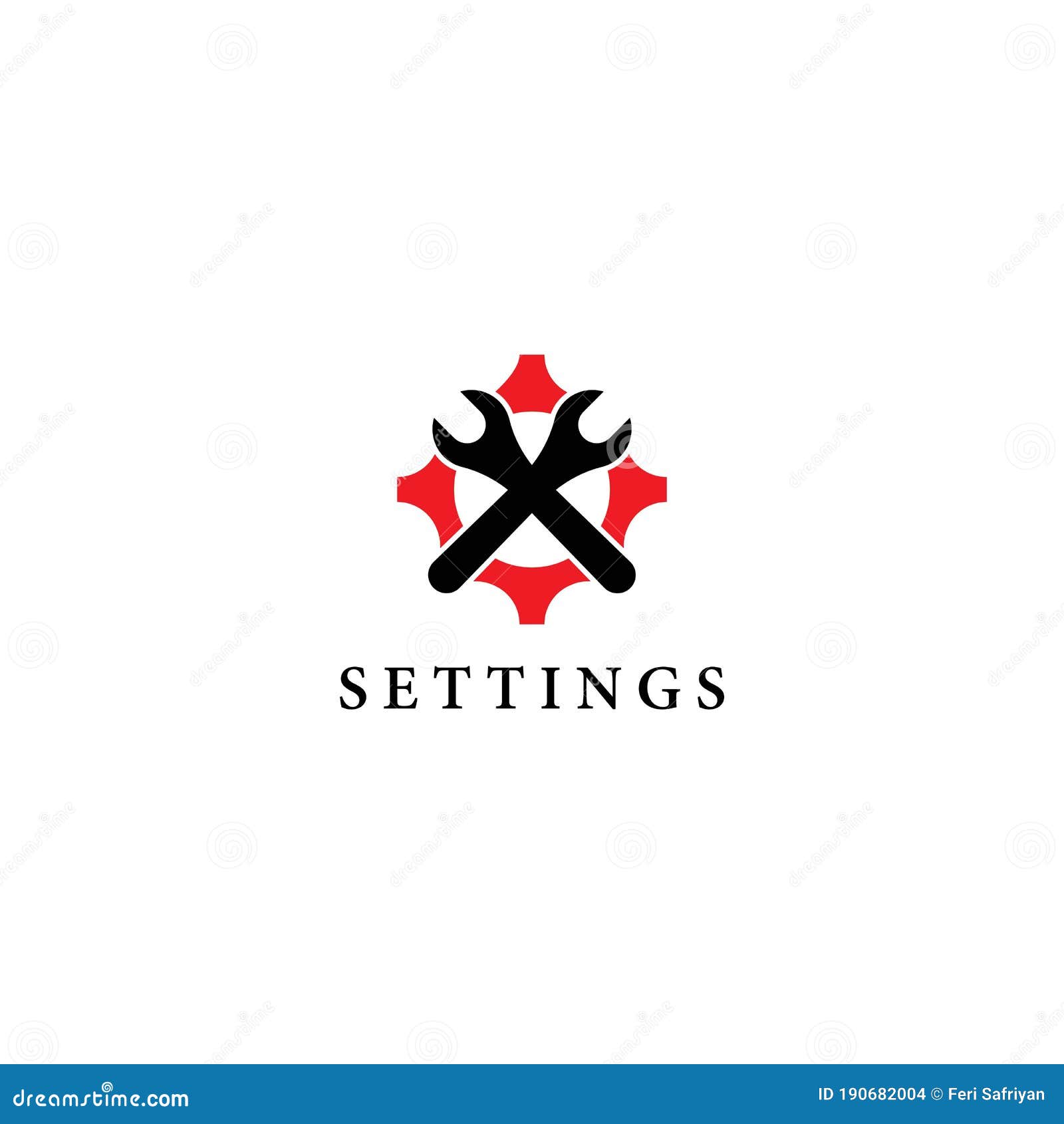 Settings logo template stock illustration. Illustration of icon - 190682004
